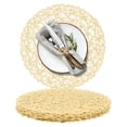 ACDANC 2026 New Paper Braided Round Placemats Set of 6 Natural Non-Slip ...