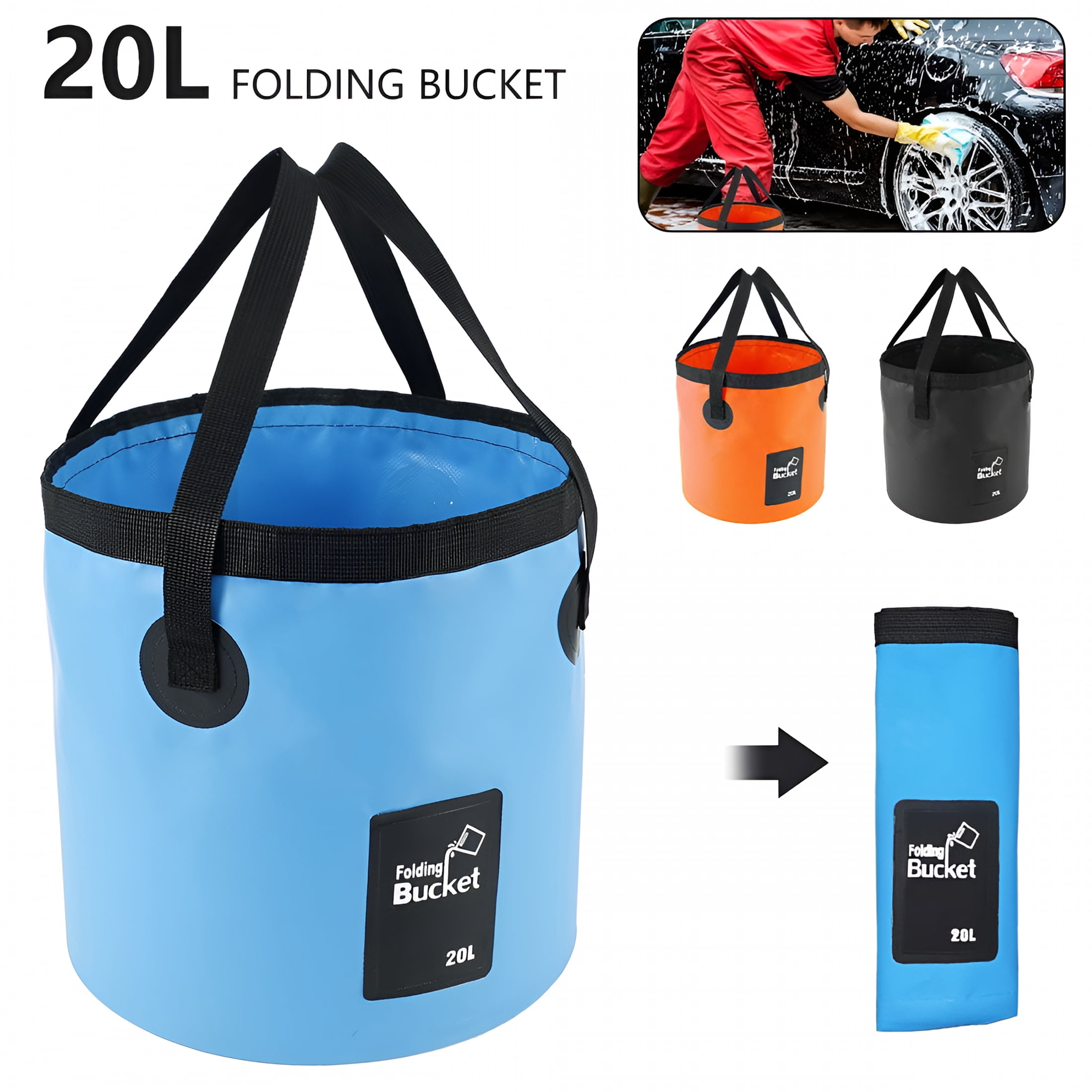 ACDANC 2026 New Premium Collapsible Bucket with Handle,Portable Camping ...