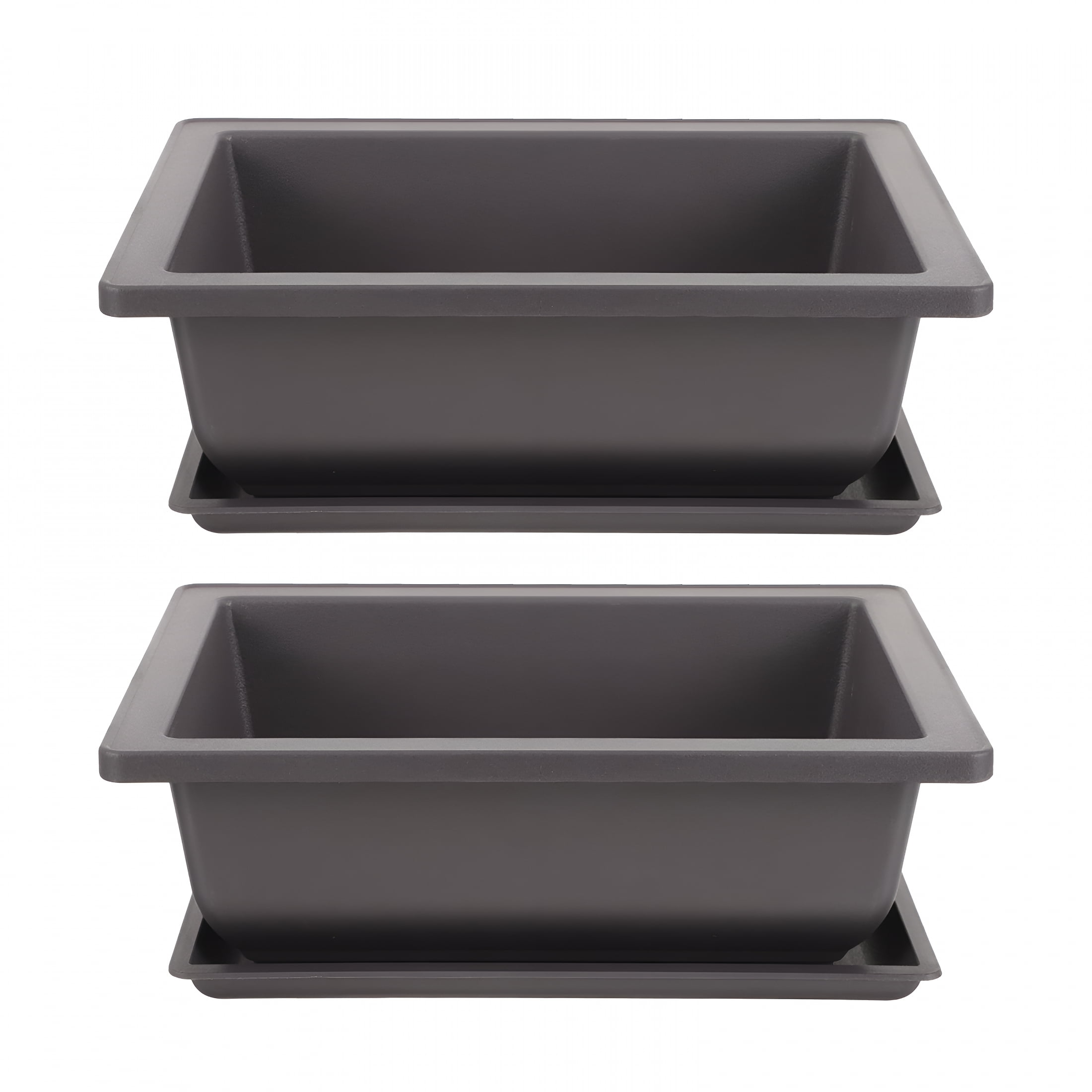 ACDANC 2026 New Rectangle Bonsai Pot with Saucer - 2 Sets | for Home ...