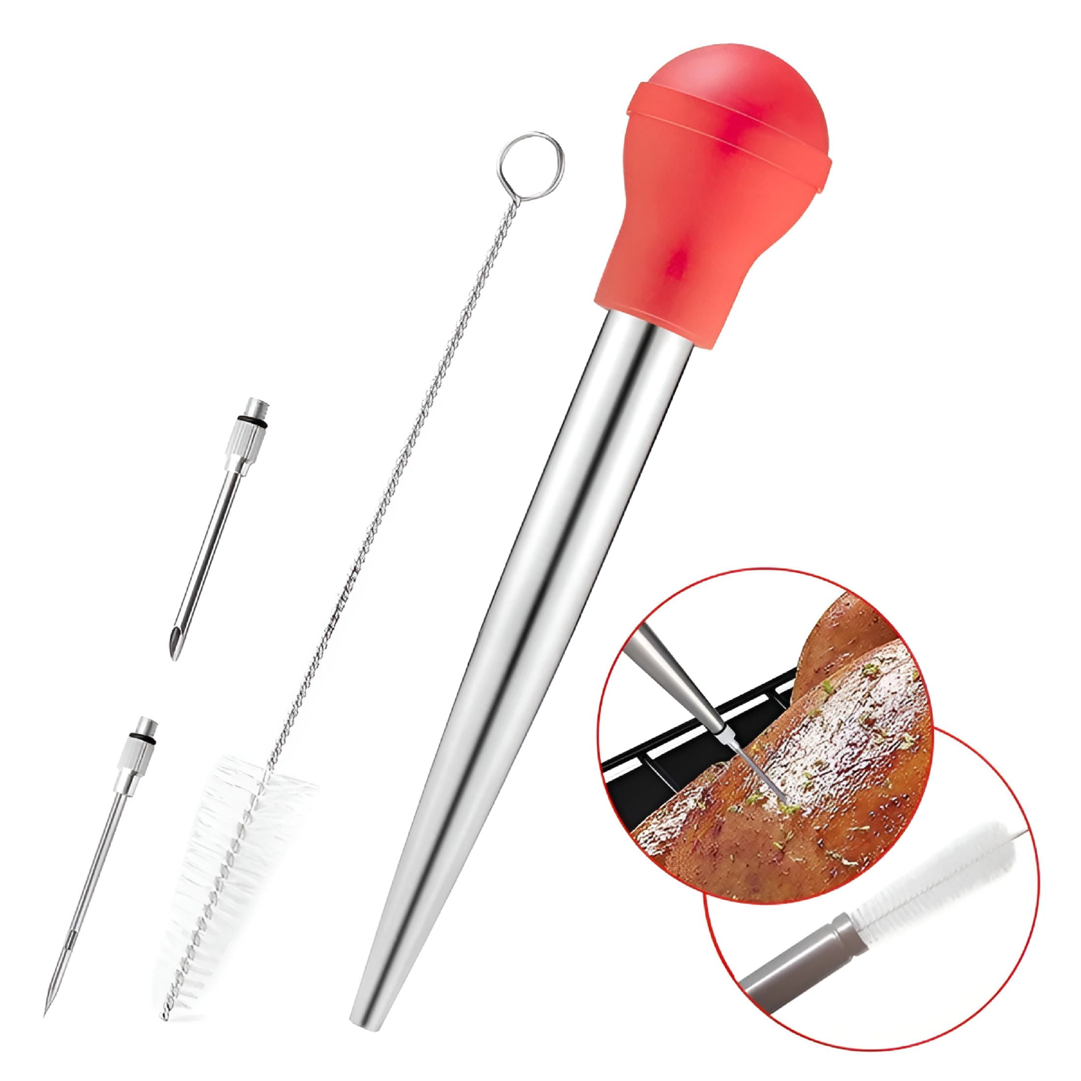 ACDANC 2026 New Silicone Turkey Dropper,Stainless Steel Meat Injector ...