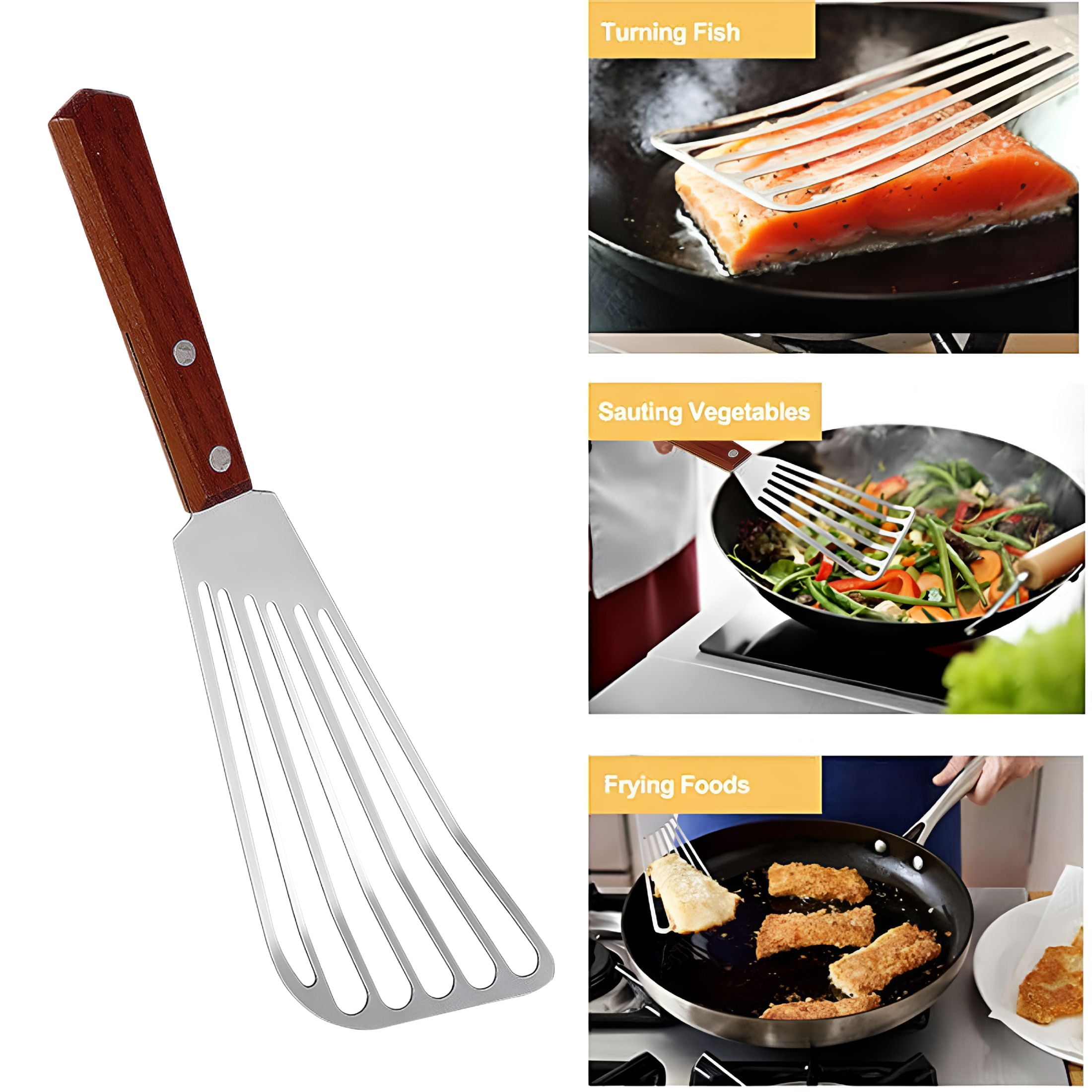 ACDANC 2026 New Steak Slotted Turner Shovel Fish Spatula Multi-Purpose ...
