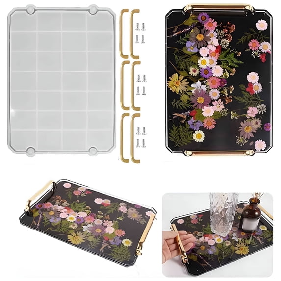 ACDANC 2026 New Tray Mold with Gold Handles,Silicone Tray Mold for ...