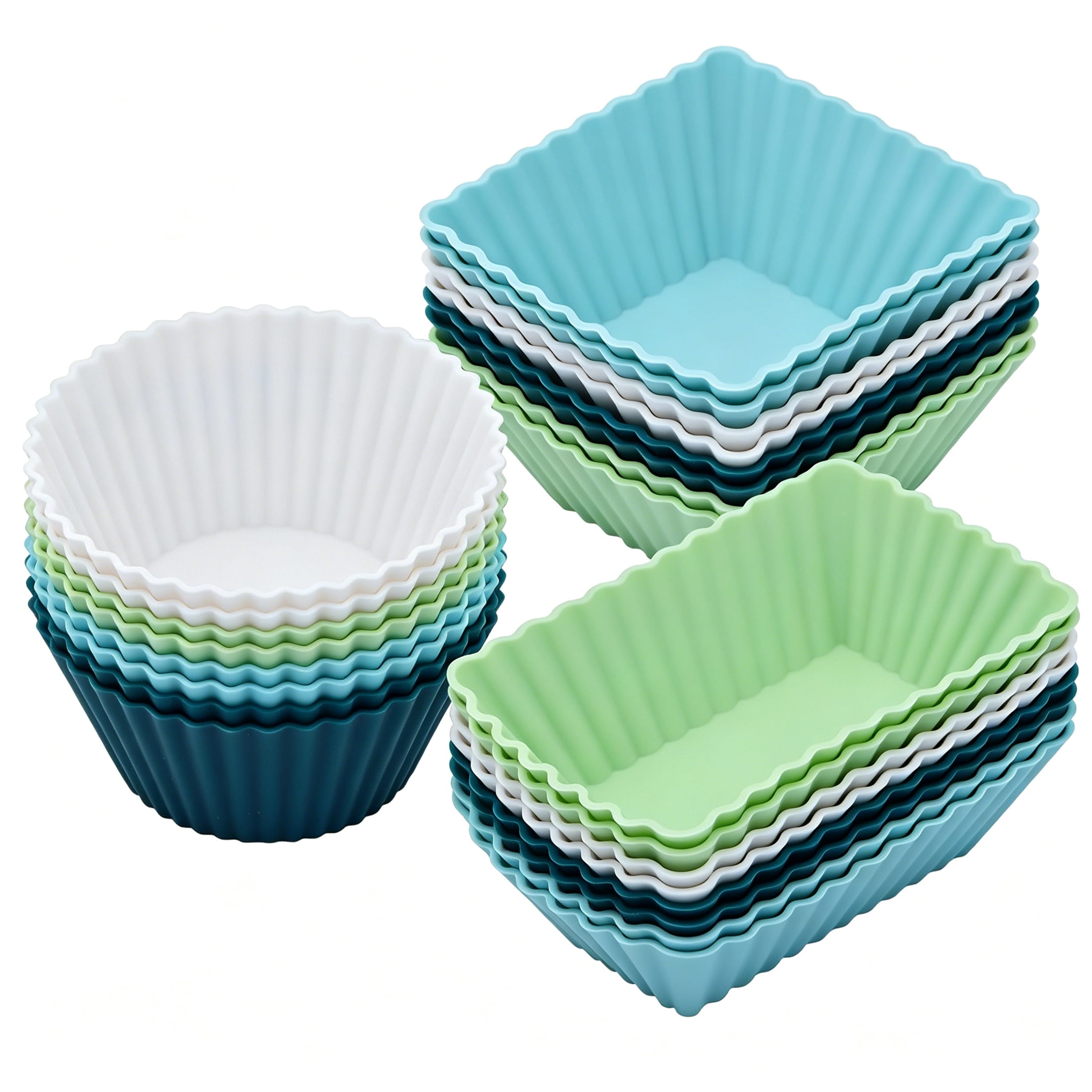 ACDANC 24-Pack Silicone Baking Cups & Lunch Box Dividers – Reusable ...