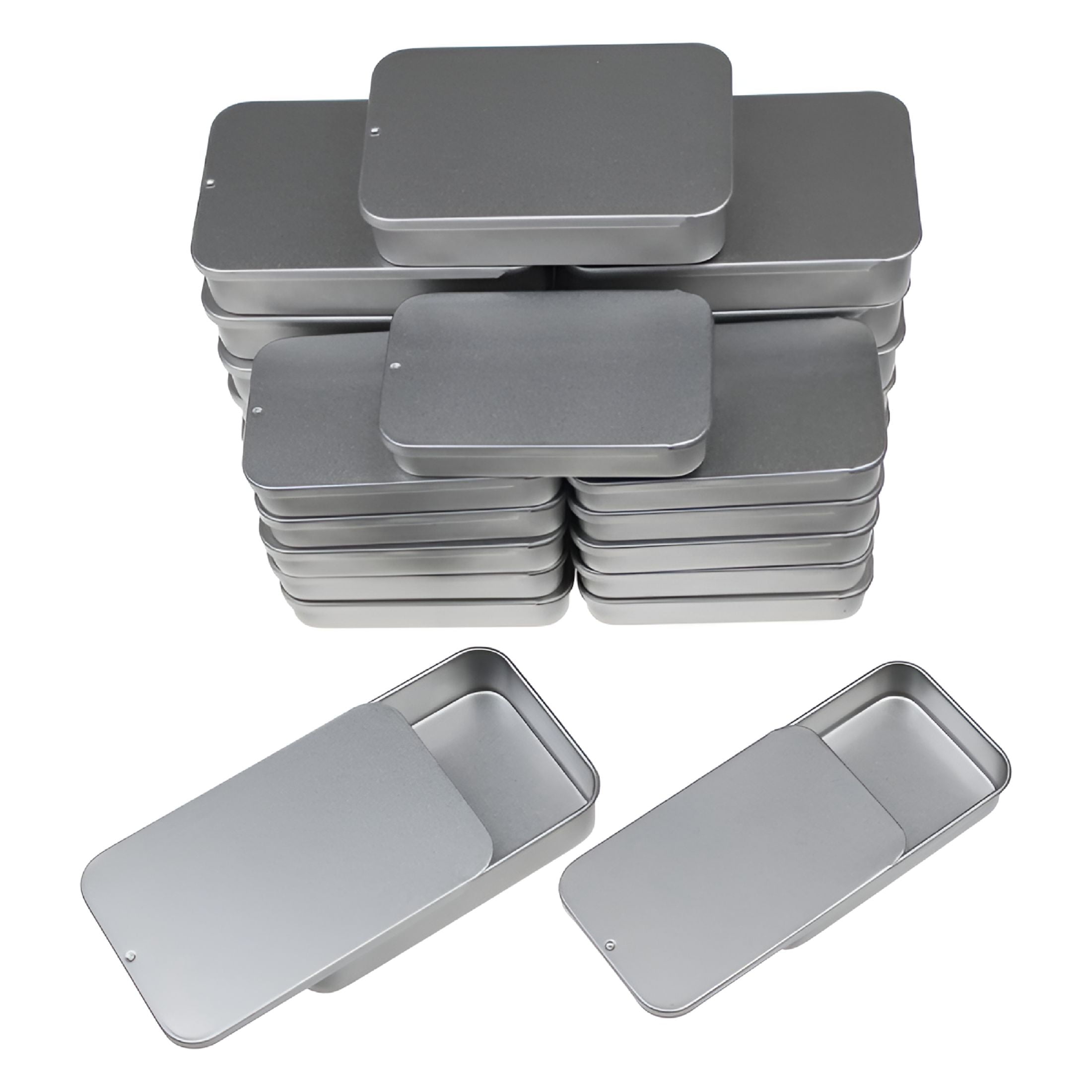 ACDANC 24-Pack Slide Top Rectangular Metal Tin Containers for Candies ...