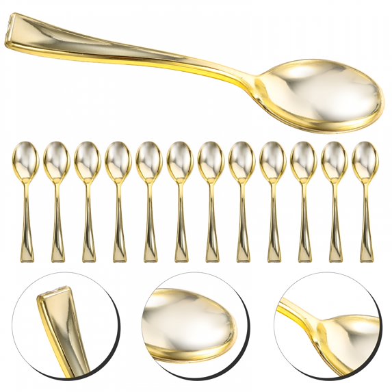 ACDANC 24Pcs Mini Plastic Cake Spoons Disposable Dessert Spoons Ice ...