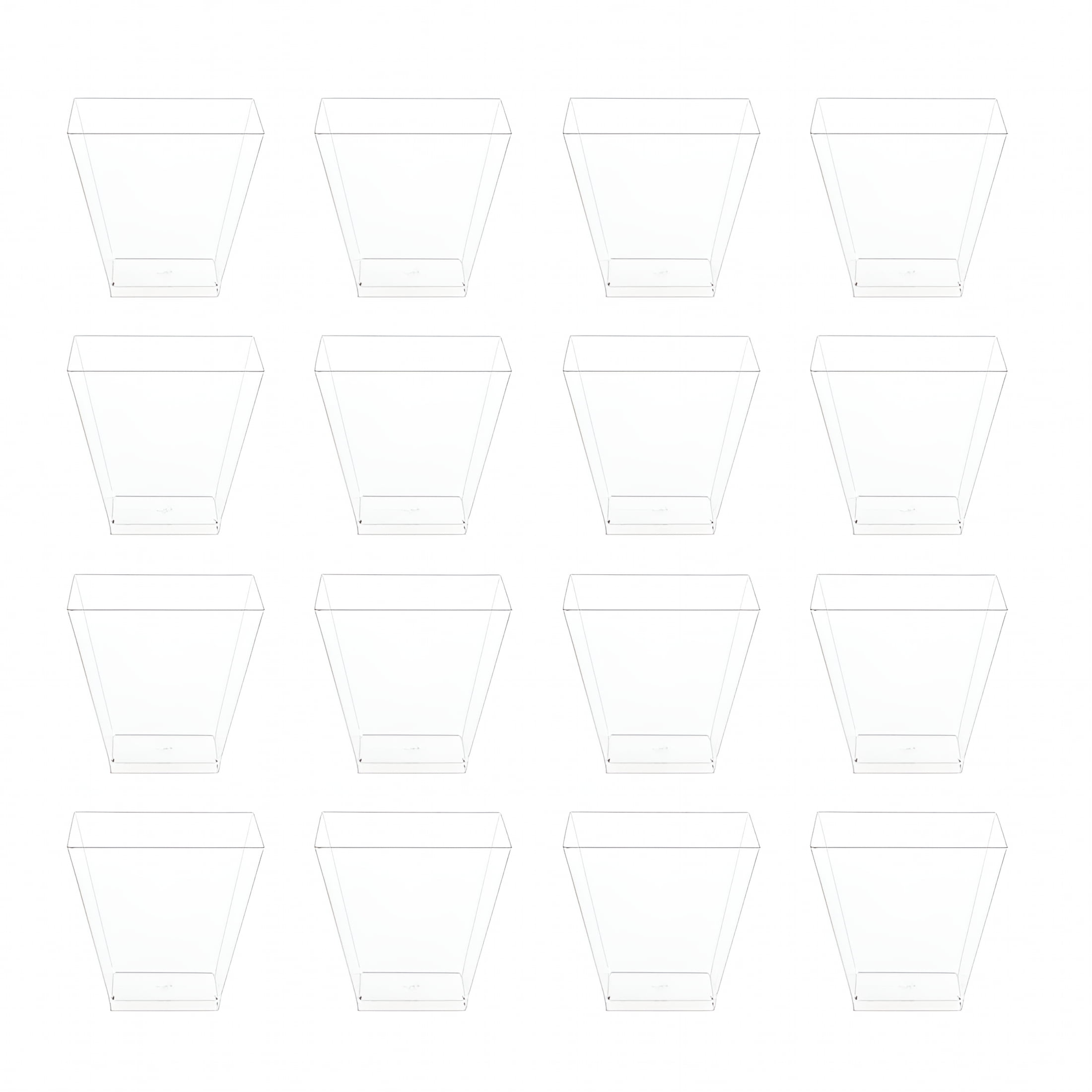 ACDANC 25 Pcs Dessert Cup Cake Cups Transparent Plastic Parfait Clear ...
