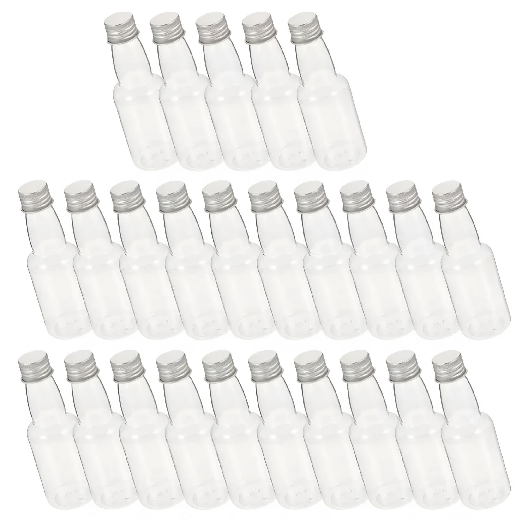 ACDANC 25 Pcs Transparent Juice Bottle Reusable Shot Bottles with Caps ...