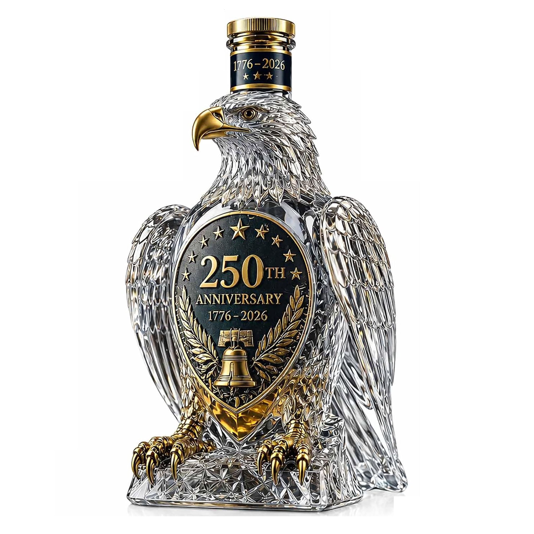 ACDANC 250Th Anniversary Whiskey Decanter, 1776-2026 Usa Patriotic ...
