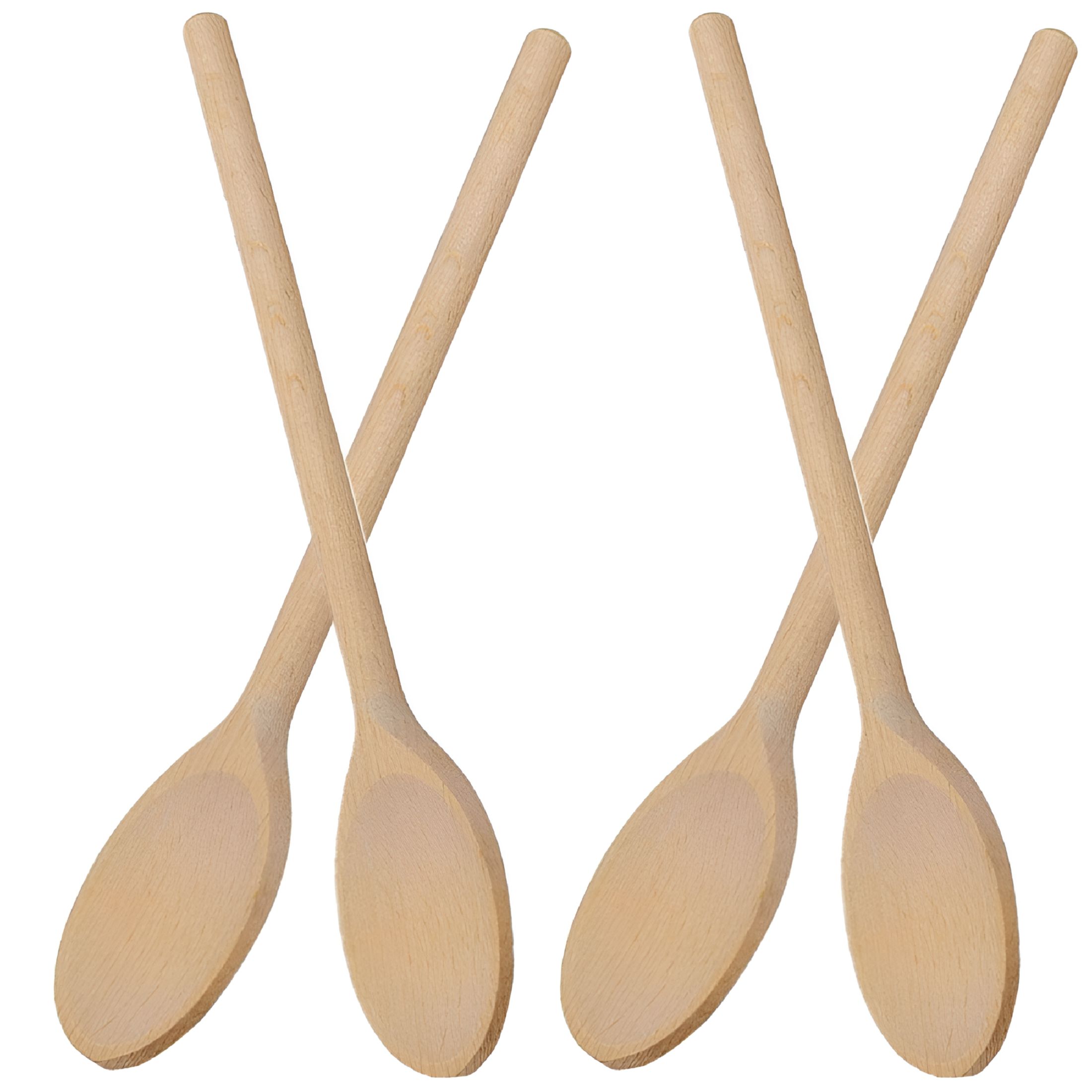 ACDANC 2Pcs/4Pcs Long Wooden Spoons for Cooking - Oval Wood Mixing ...