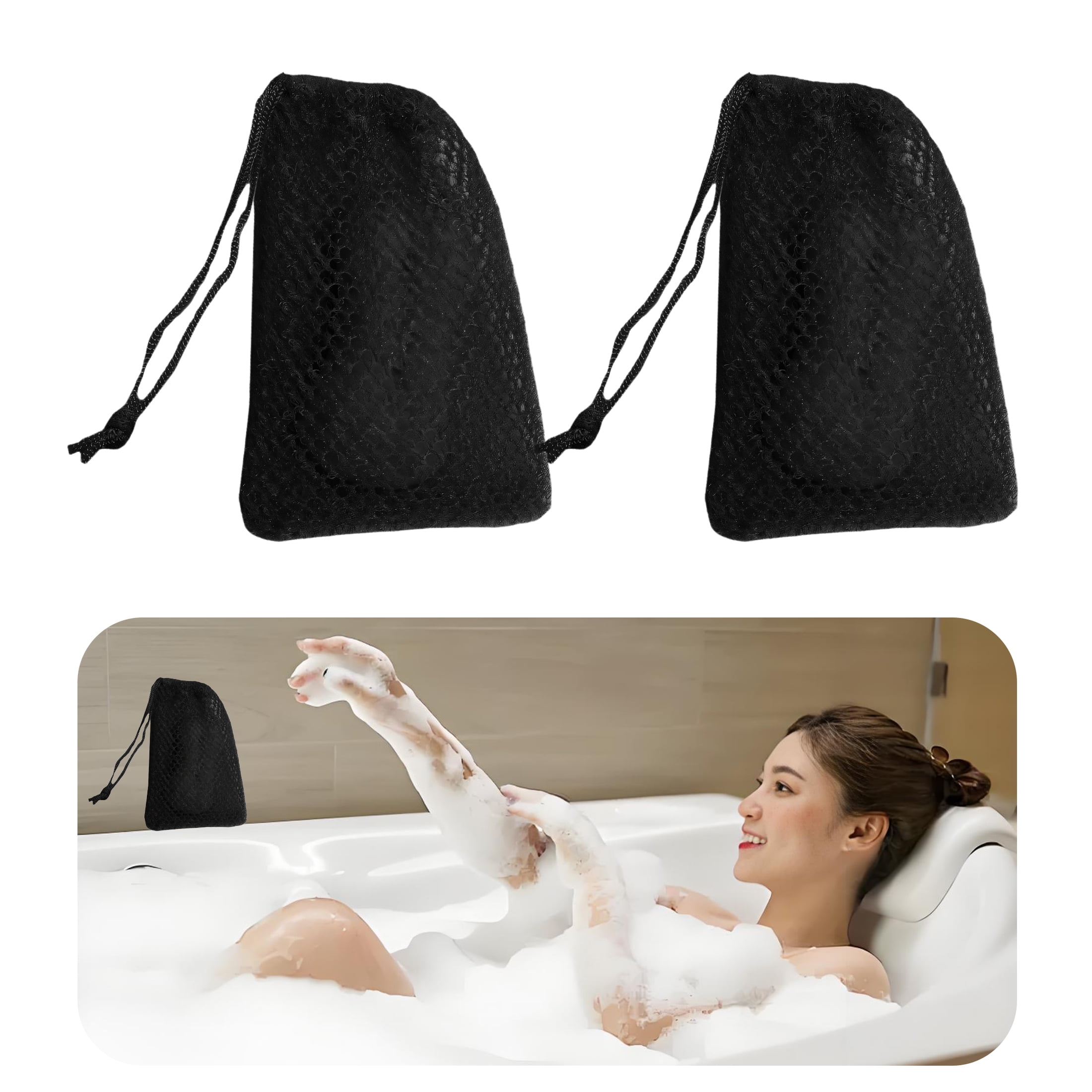 ACDANC 2Pcs African Net Sponge Authentic,Nylon African Net Sponge,3.94 ...