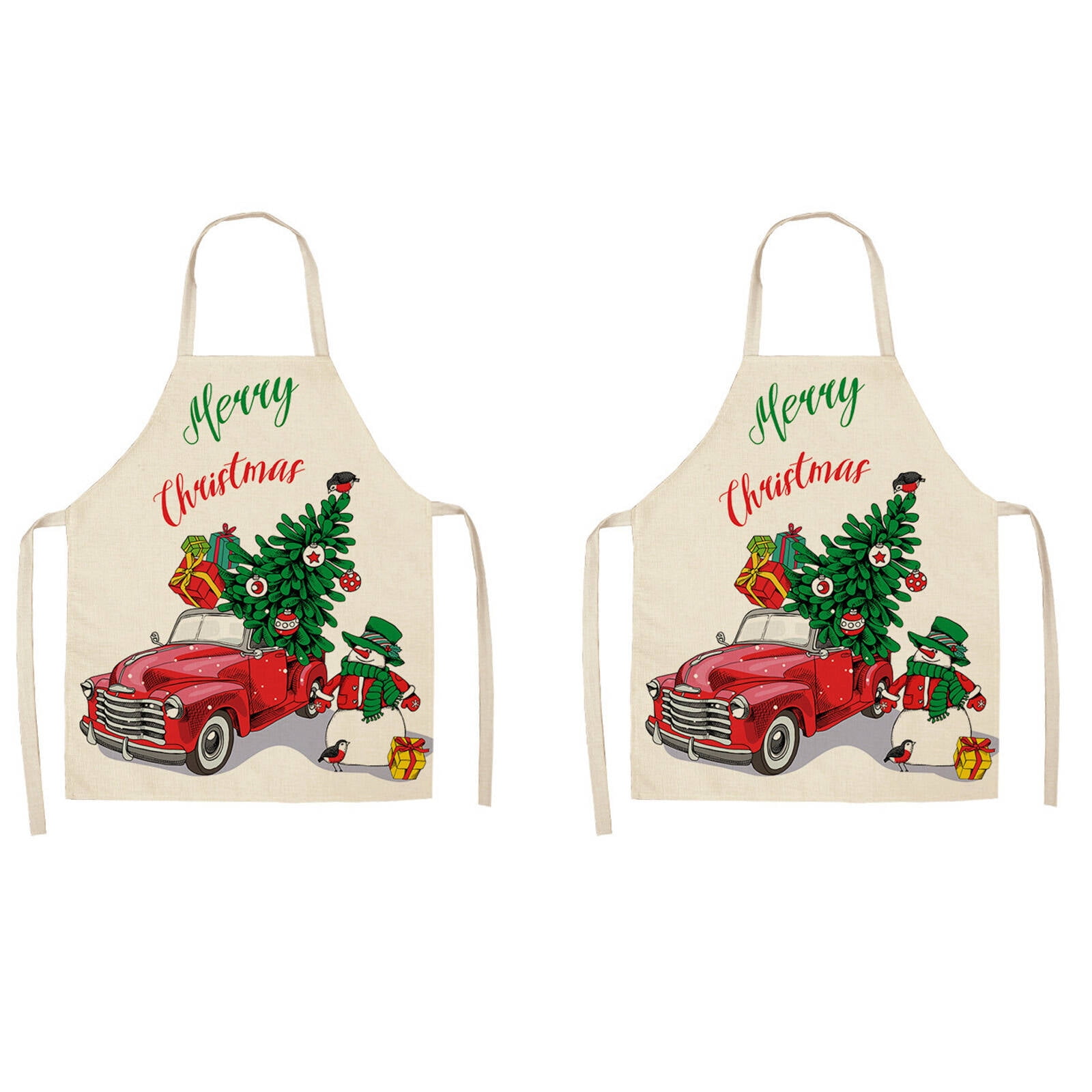 ACDANC 2Pcs Apron,Festive Colors Aprons for Cooking,Eco-Friendly Print ...