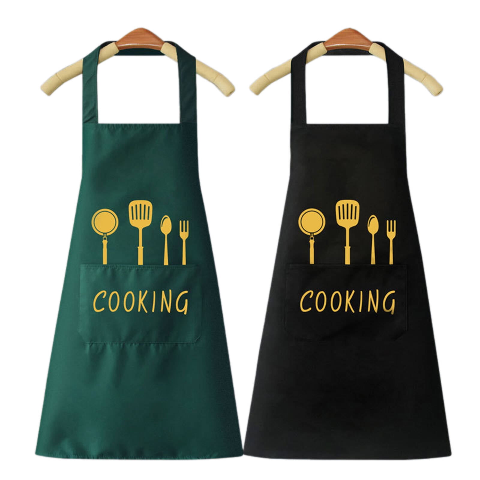 ACDANC 2Pcs Apron,Water-Resistant Design Aprons for Cooking,Generous ...