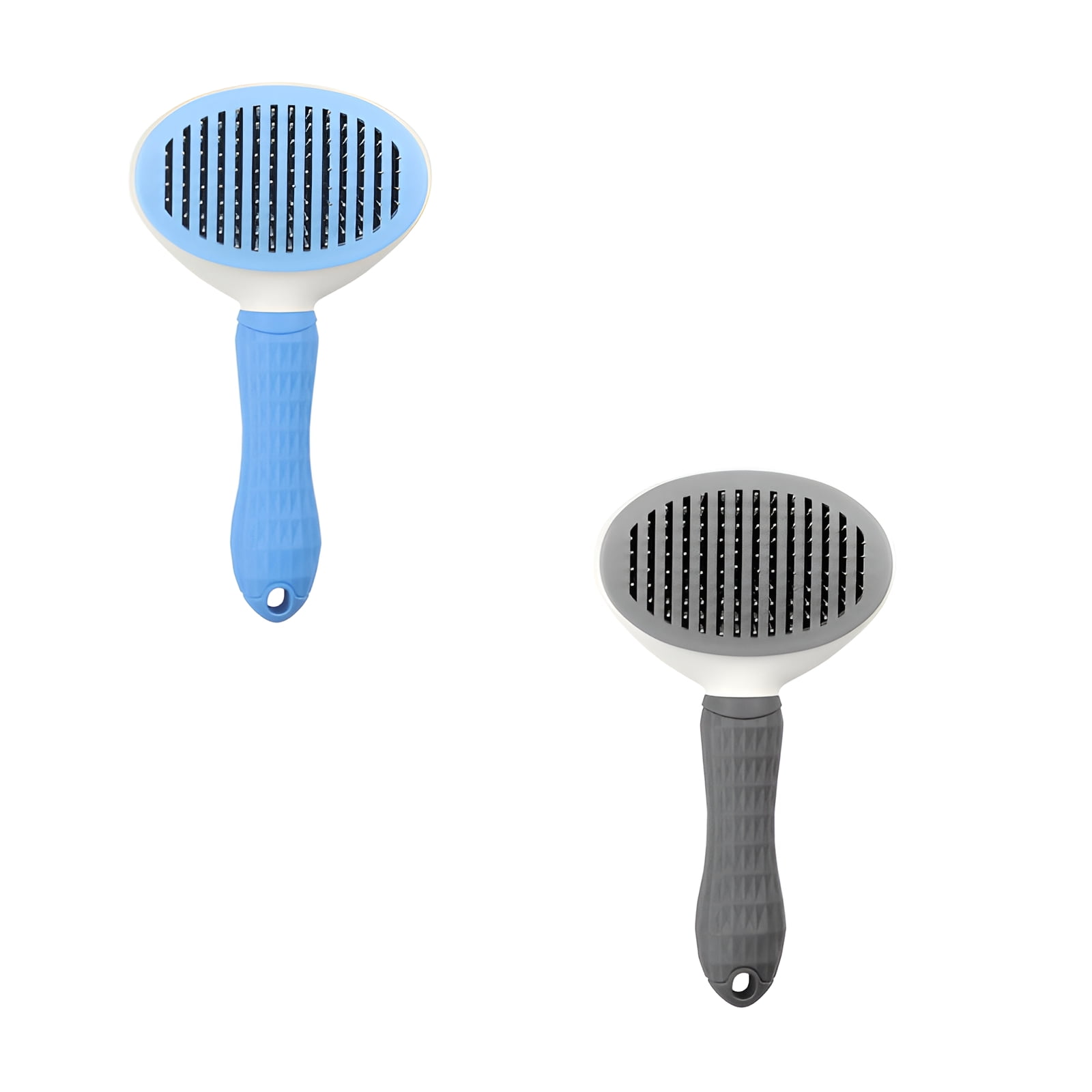 ACDANC 2Pcs Cat Brush for Long Haired Cats,Self-Cleaning Feature Cat ...