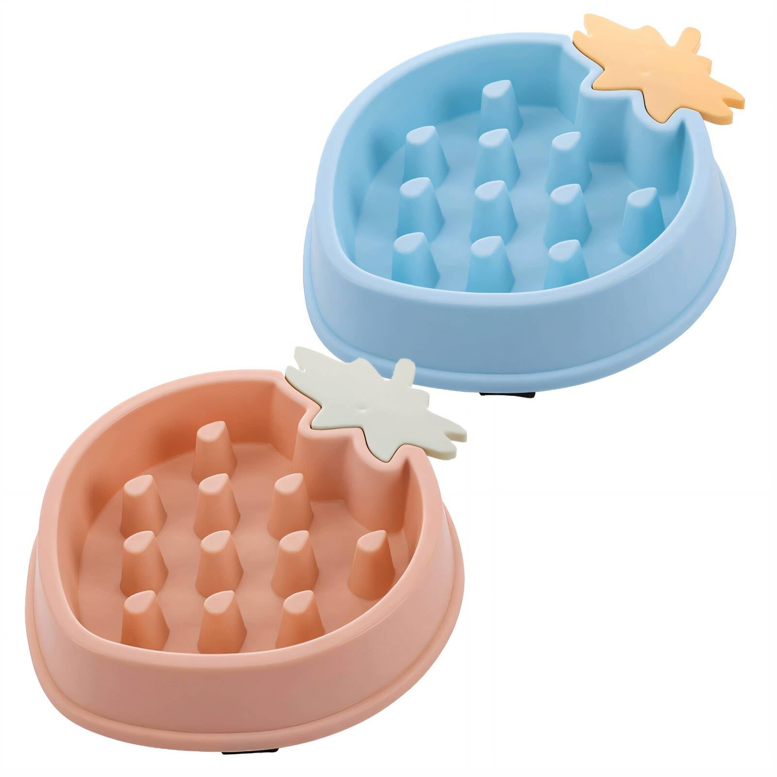 ACDANC 2Pcs Cat Food Bowl,Maze-like Design Cat Bowls,Slow Feeder Design ...