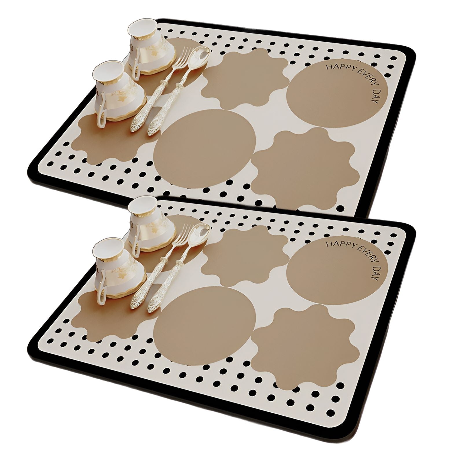 ACDANC 2Pcs Dish Drying Mat,Keeps Countertop Dry Drying Matt Kitchen ...