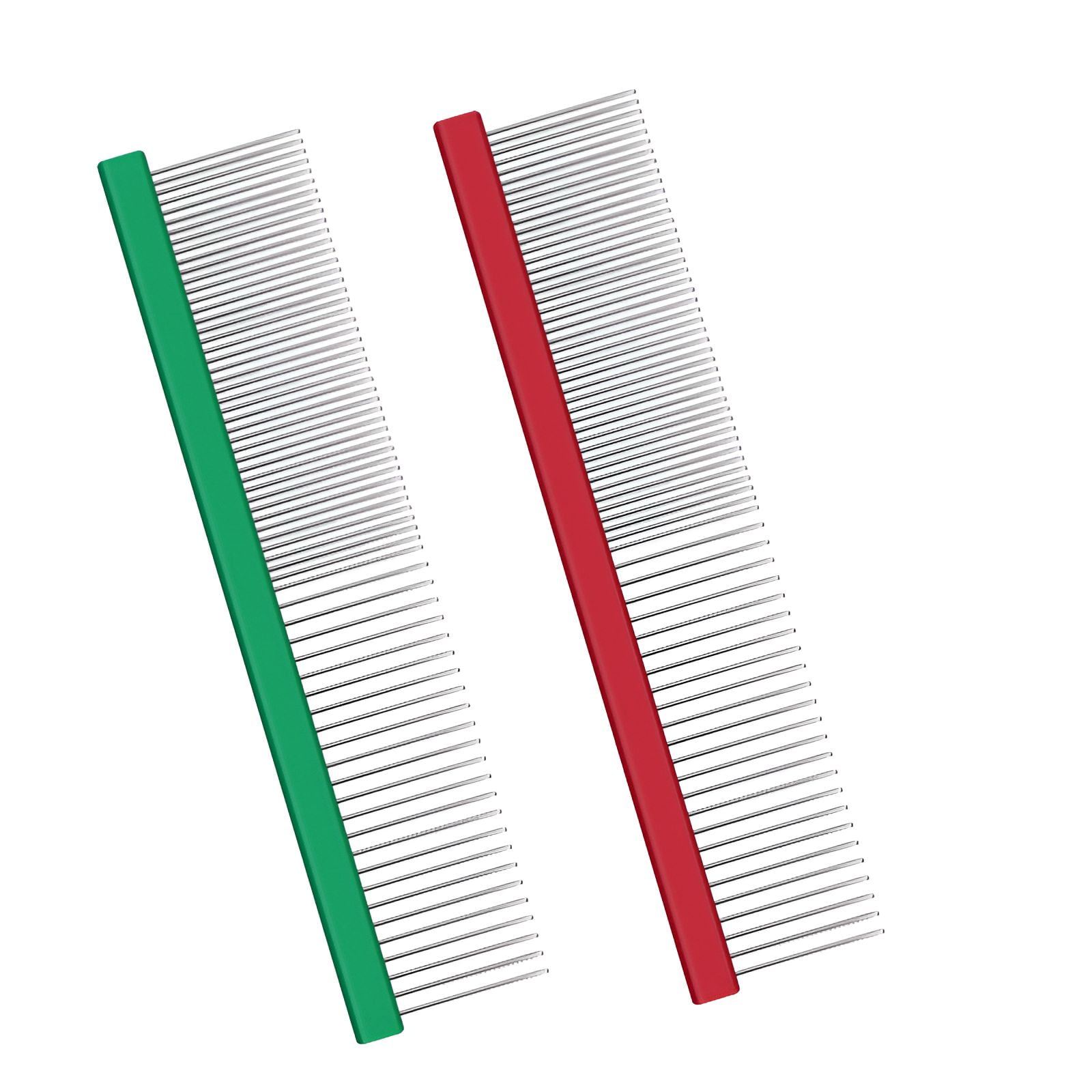 ACDANC 2Pcs Dog Comb,Keeps Fur Tidy Metal Comb,Soft Rounded Tips ...