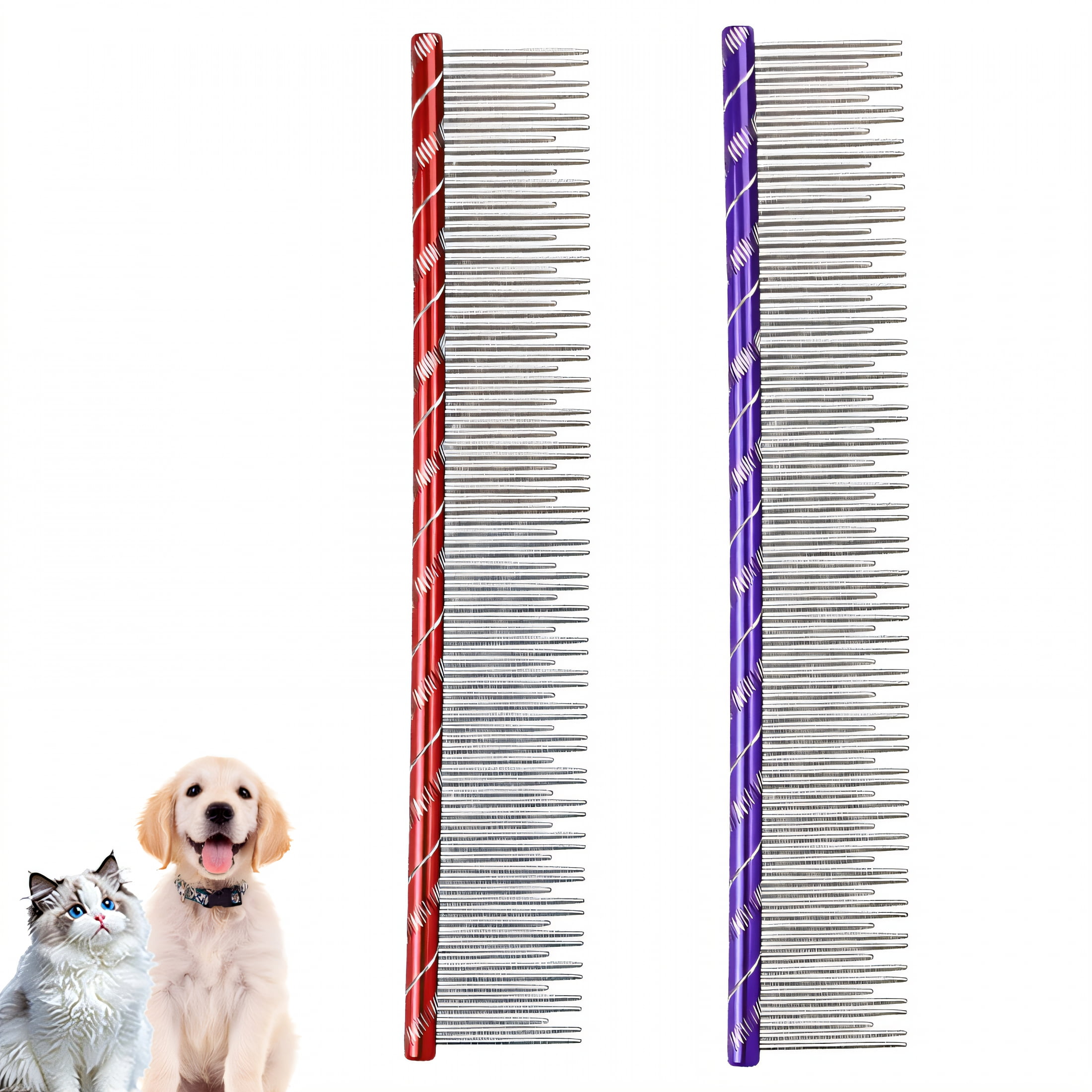 ACDANC 2Pcs Dog Comb,Cat Combs for Indoor Cats,For Long/Short Hair Dog ...