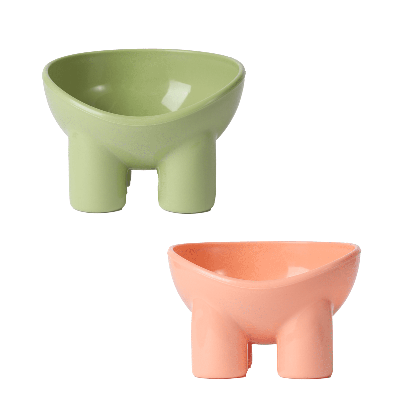 ACDANC 2Pcs Raised Cat Bowl,Ergonomic Cat Bowls with Streamlined Design ...