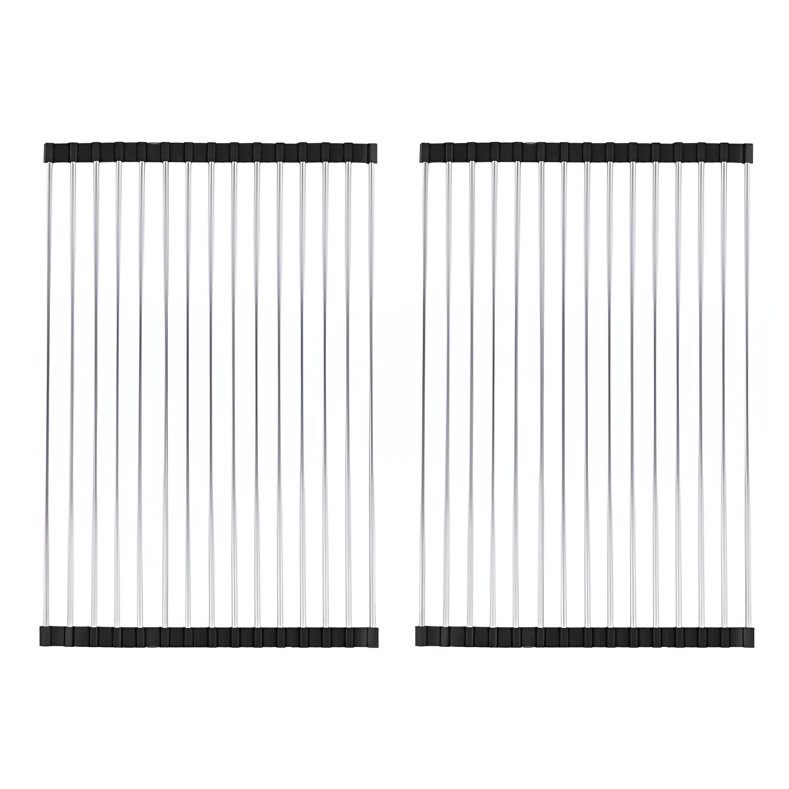 ACDANC 2Pcs Roll Up Dish Drying Rack,Reinforced Material Over the Sink ...