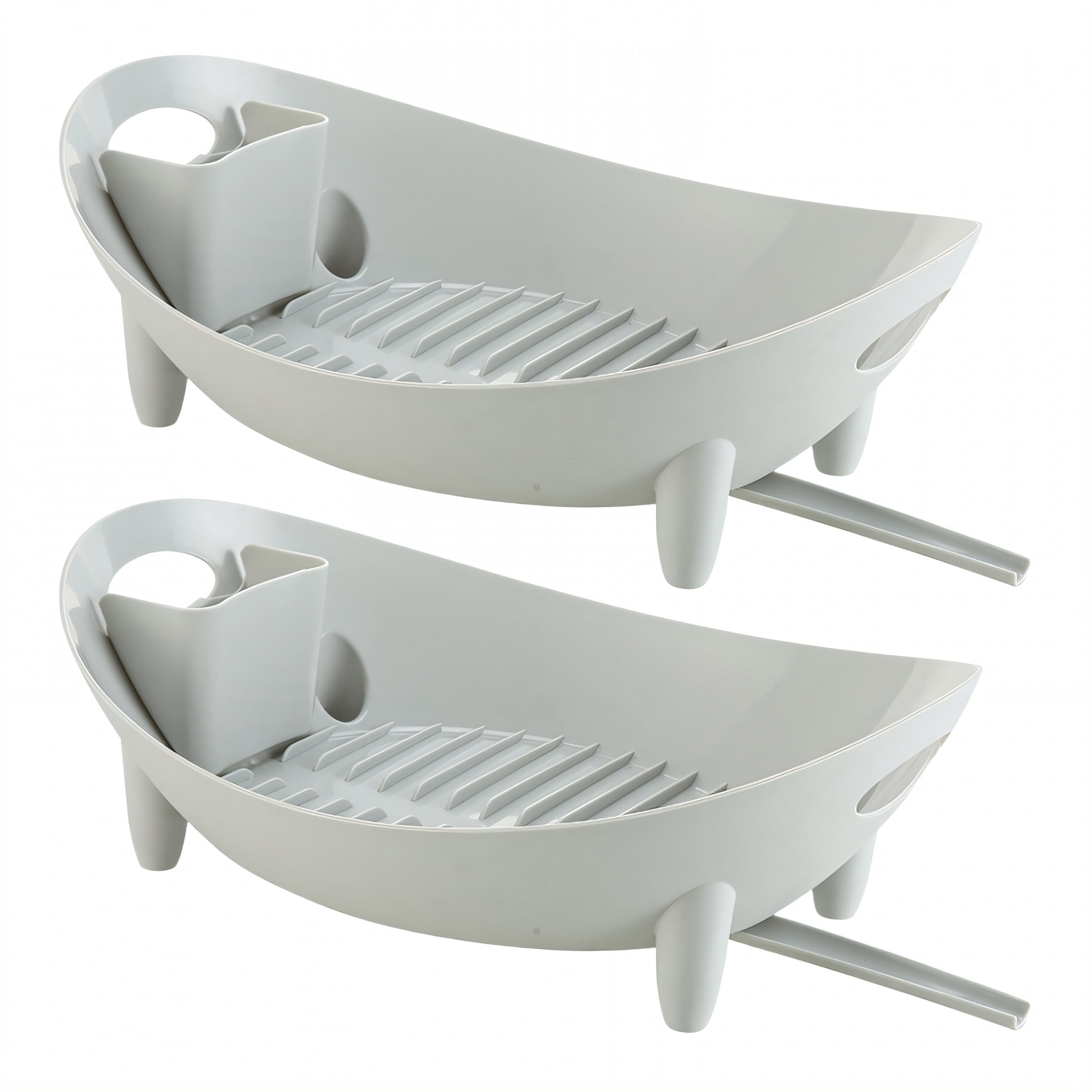 ACDANC 2Pcs Small Dish Drying Rack,1Layer Dish Rack Over Sink,Kitchen Dish Drying Rack,Gray ...