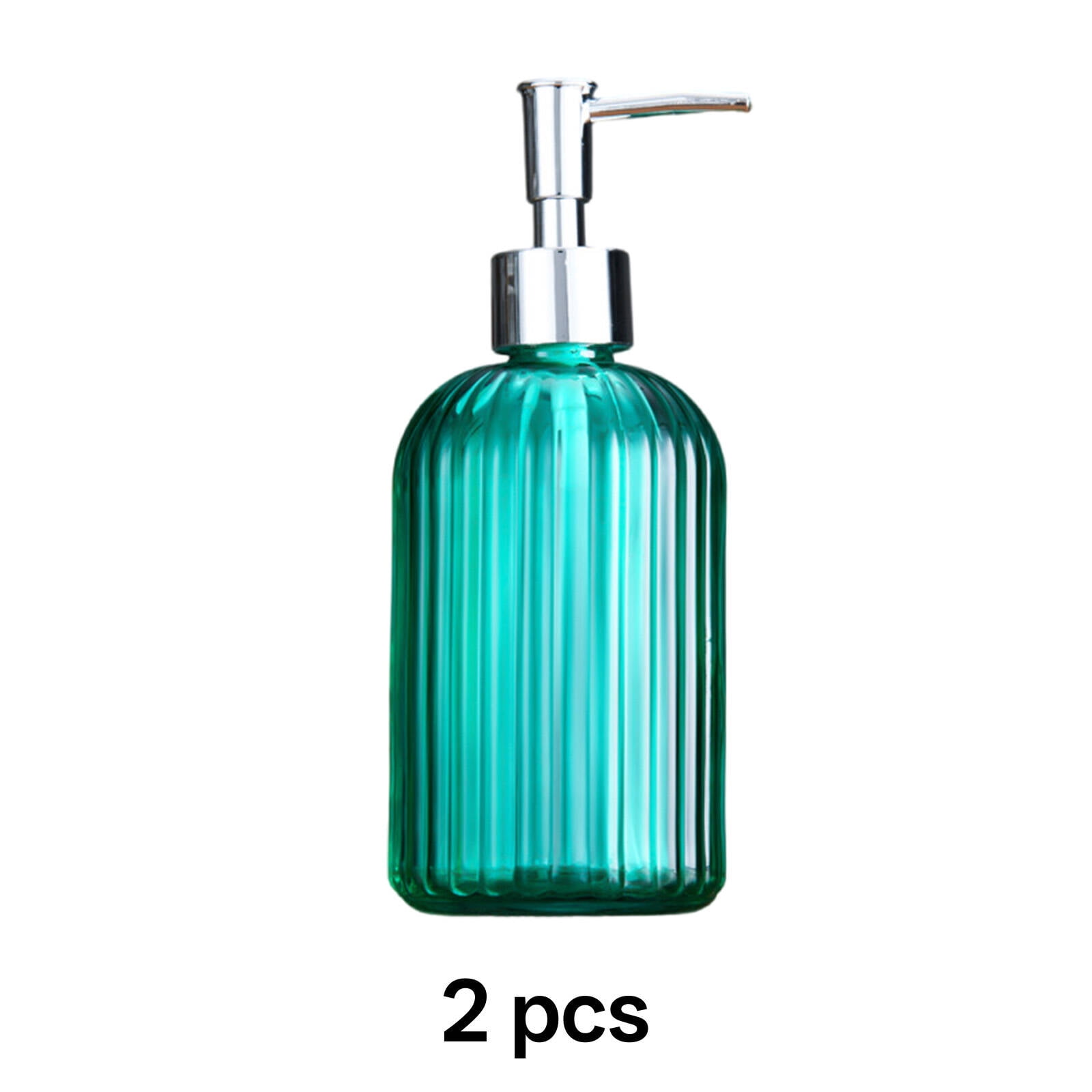 ACDANC 2Pcs Soap Dispenser Set,Glass Glass Soap Dispenser,Push Button Design Even Dispensing ...