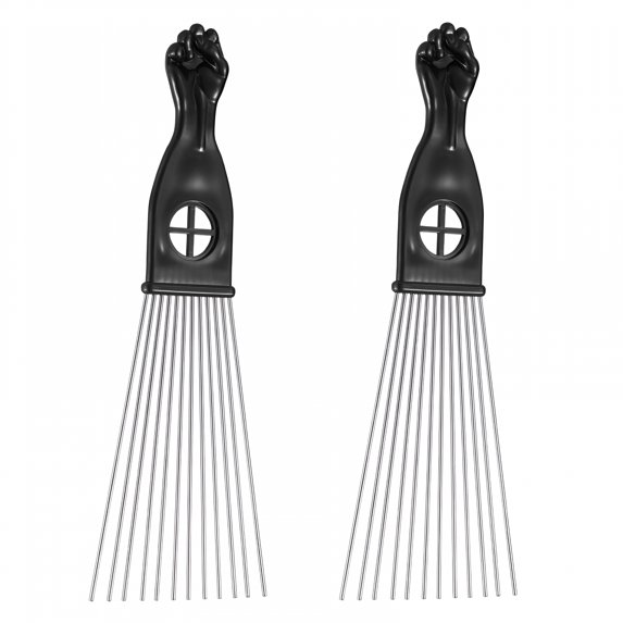 ACDANC 2pc Metal Afro Pick Comb for Detangling and Styling Hair ...