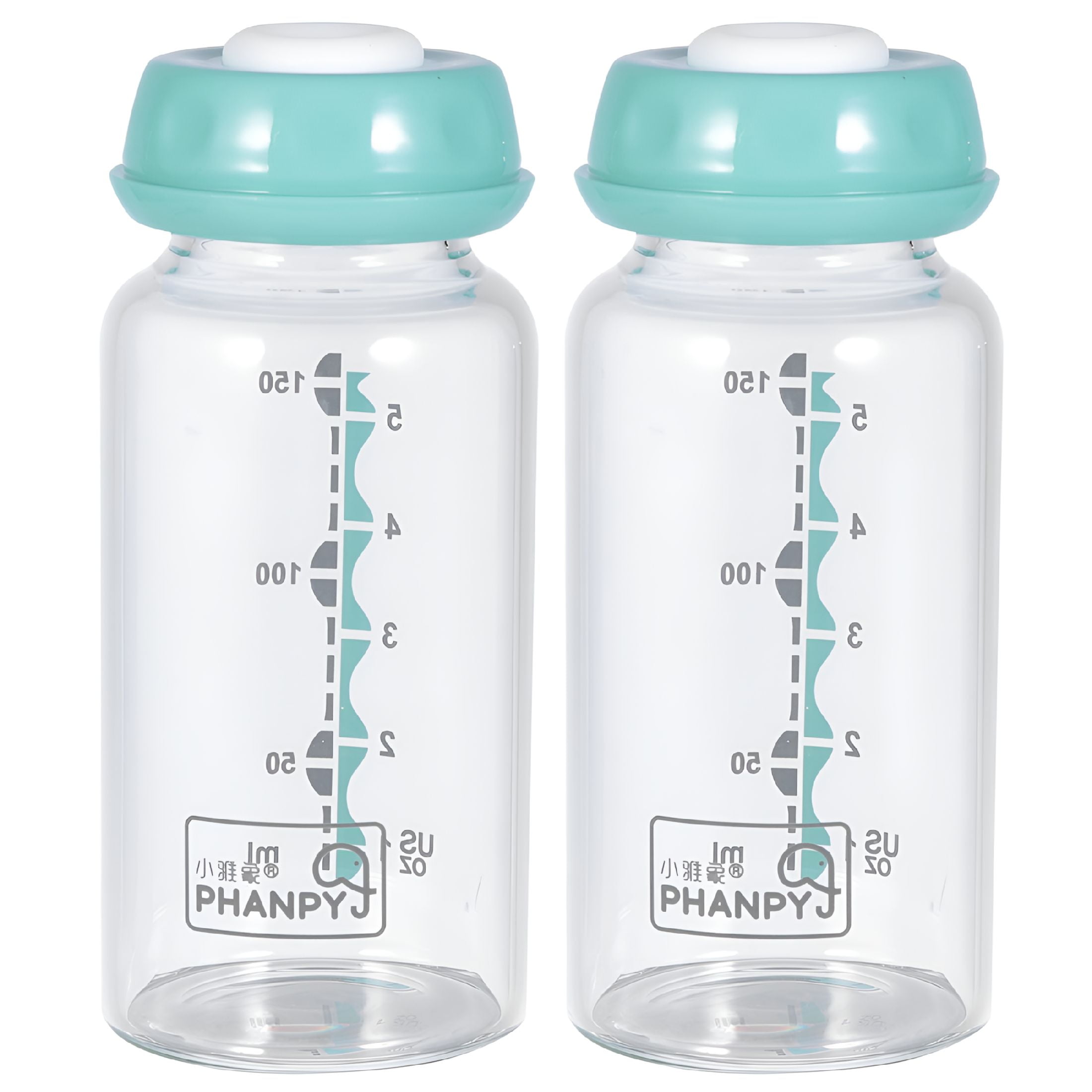 ACDANC 2pcs Breastmilk Storage Bottle Glass Storage Bottles Wide Neck ...