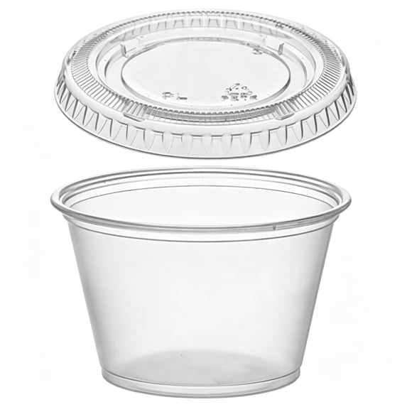ACDANC 3.25 Oz Portion Cup with Lids Clear for Party Wedding Birthday ...
