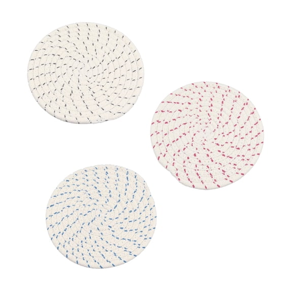 ACDANC 3 Pcs Pot Holders,Lock Stitching Hot Pads,Anti-Slip Circle ...