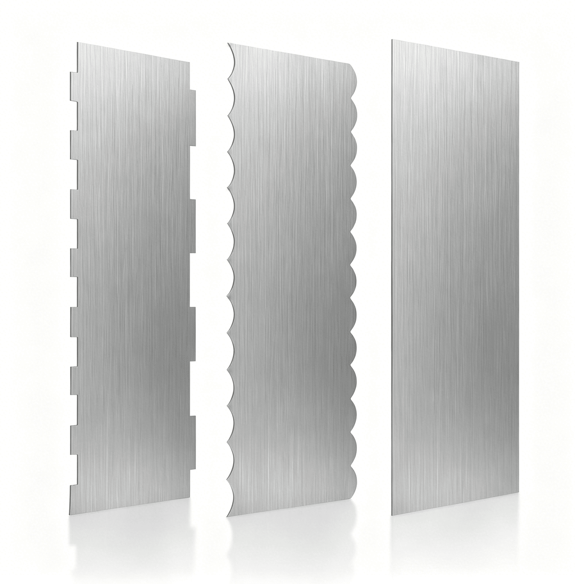 ACDANC 3 Pcs Stainless Steel Cake Scraper,8.6-Inch Double Sided ...