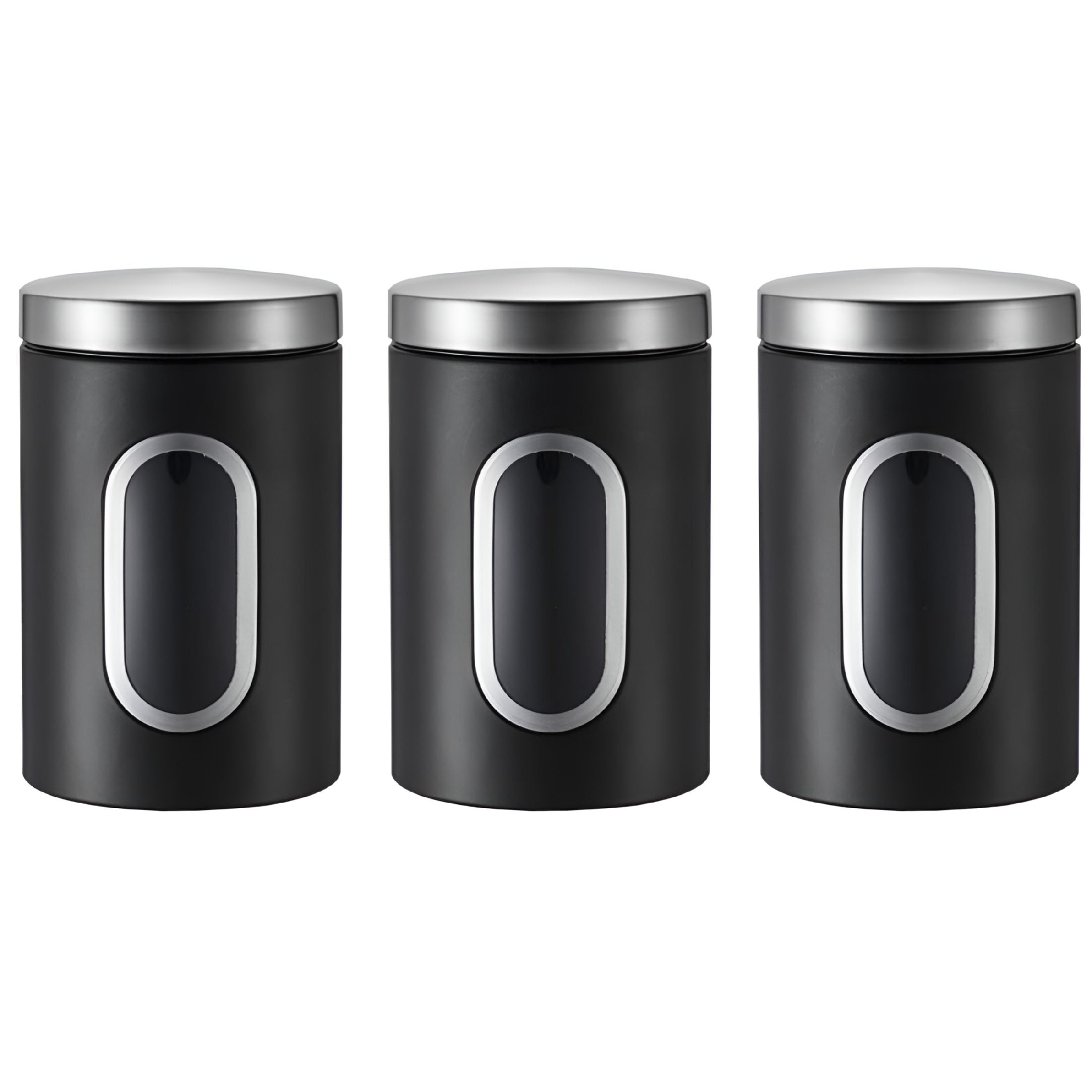 ACDANC 3 Piece Stainless Steel Canister Set with Glass Windows for ...