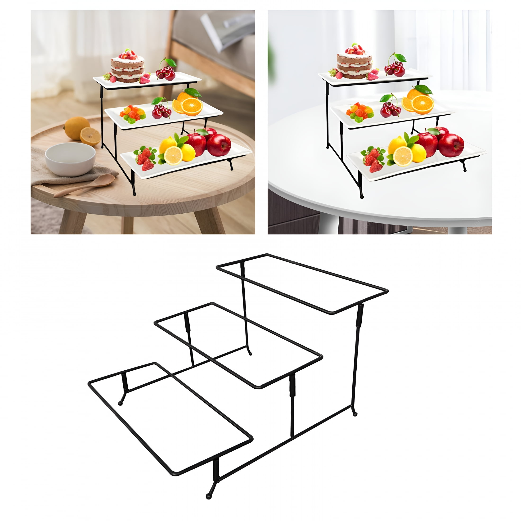 ACDANC 3 Tier Serving Tray Set Porcelain Tiered Serving Trays Platters ...