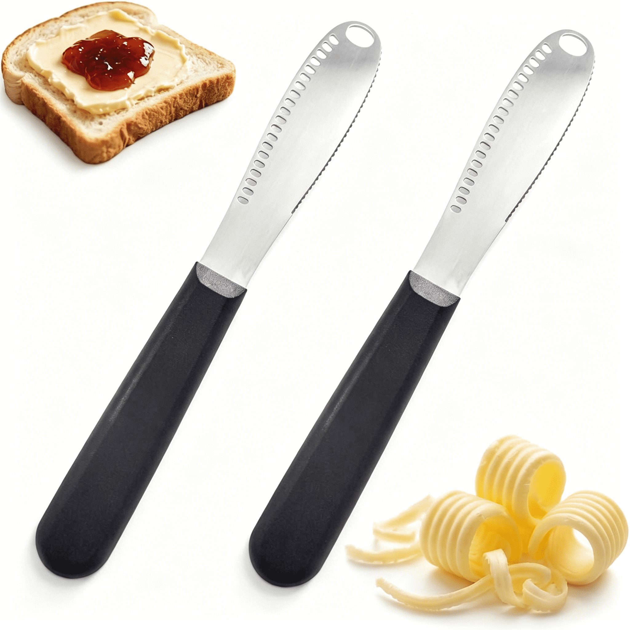 ACDANC 3-in-1 Butter Knife Spreader and Curler,Stainless Steel Butter ...