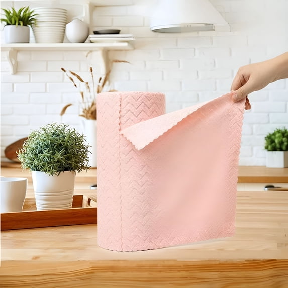 ACDANC 30 Pcs Cleaning Cloth Roll-Reuseable&Washable Cleaning Rags Home ...