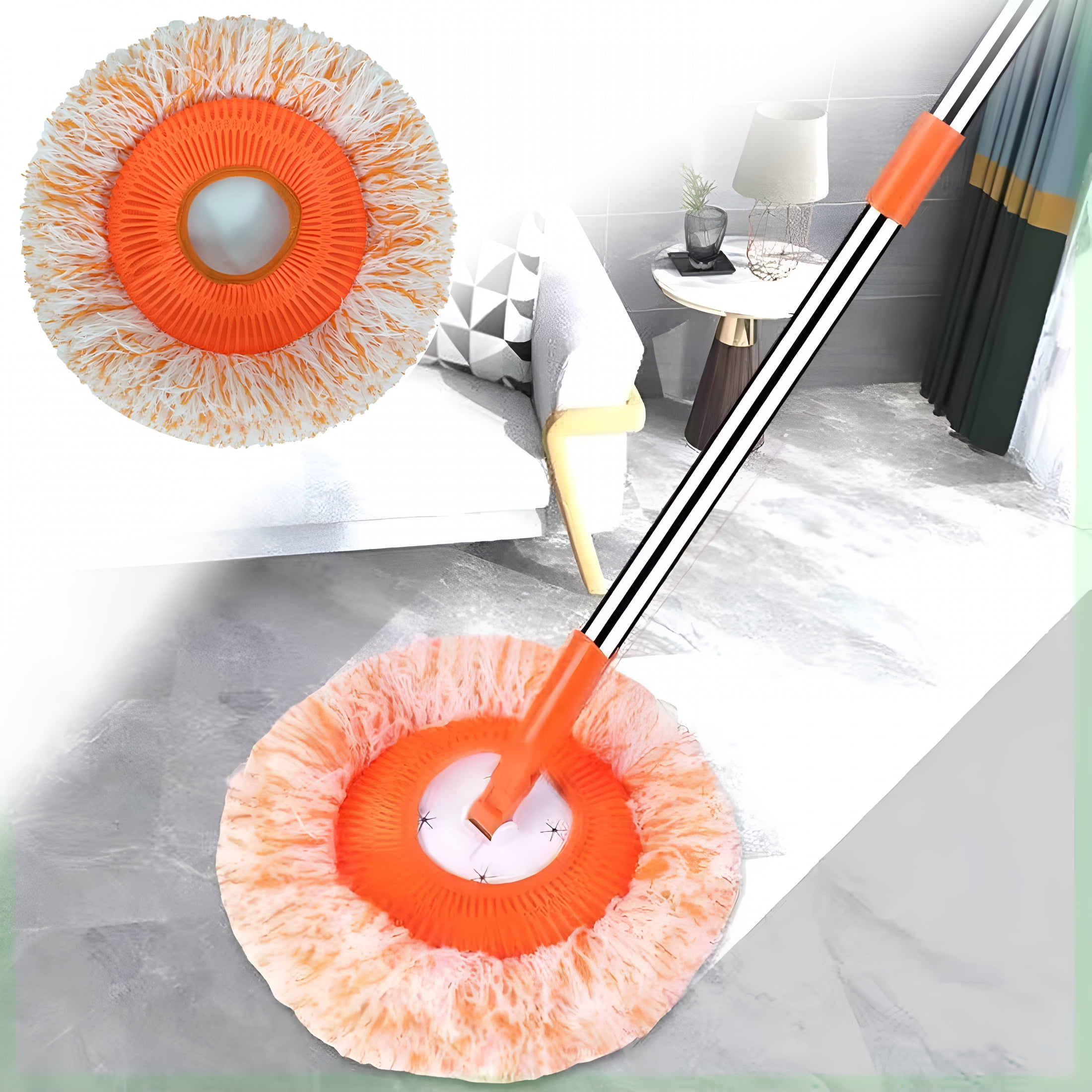 ACDANC 360° Rotatable Adjustable Cleaning Mop,Microfiber Mop with Long ...