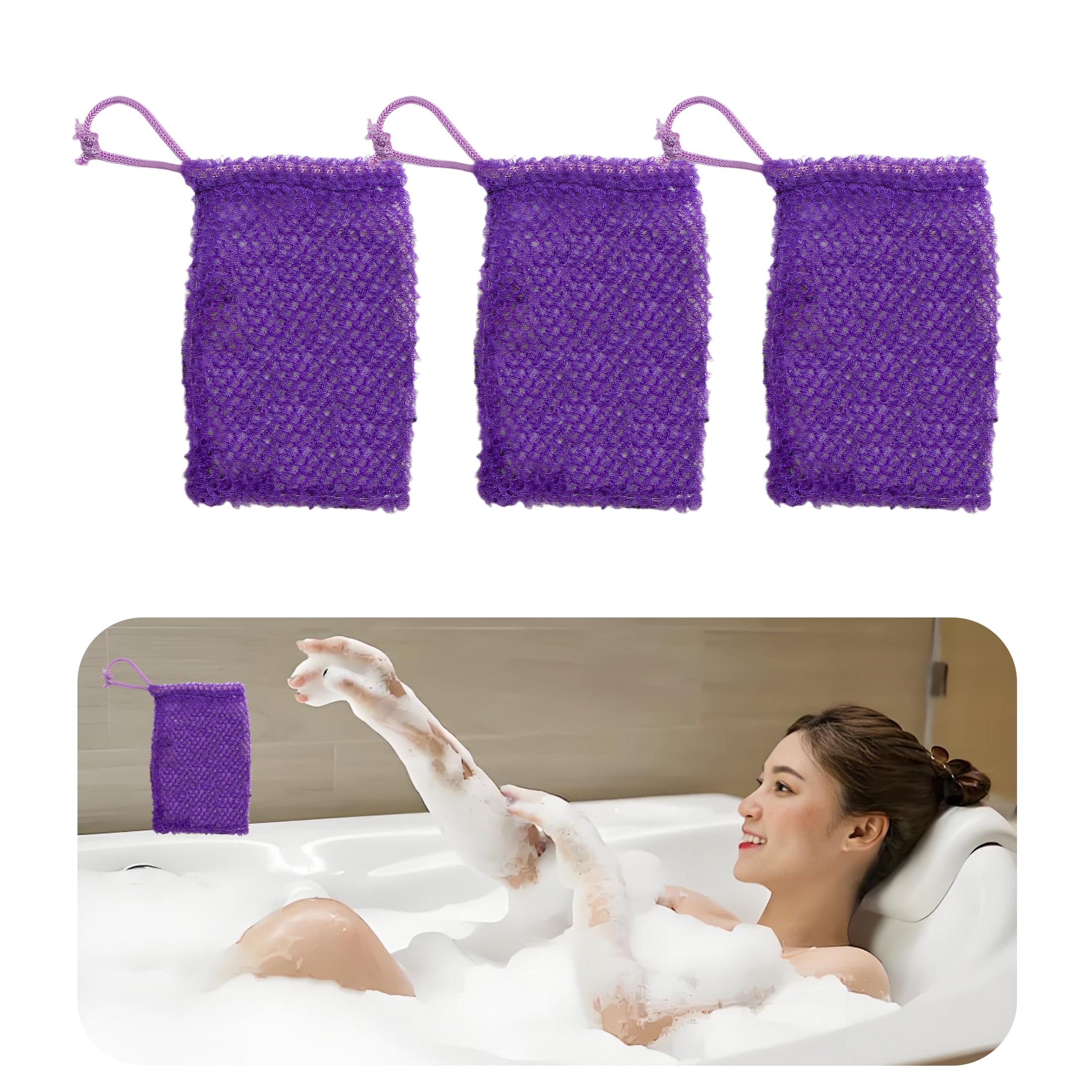 ACDANC 3Pcs African Net Sponge Authentic,Nylon African Net,3.94"*5.51 ...