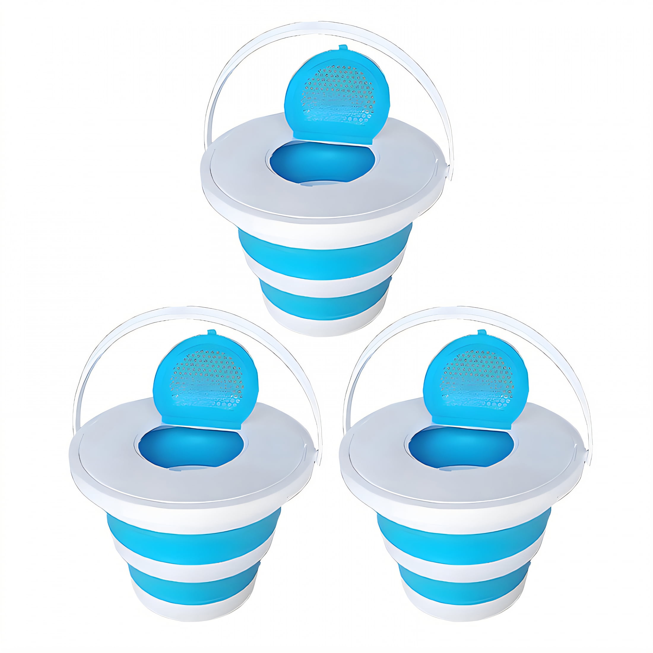 ACDANC 3Pcs Collapsible Bucket,Tear-Resistant Mop Bucket,Quick Cleaning ...