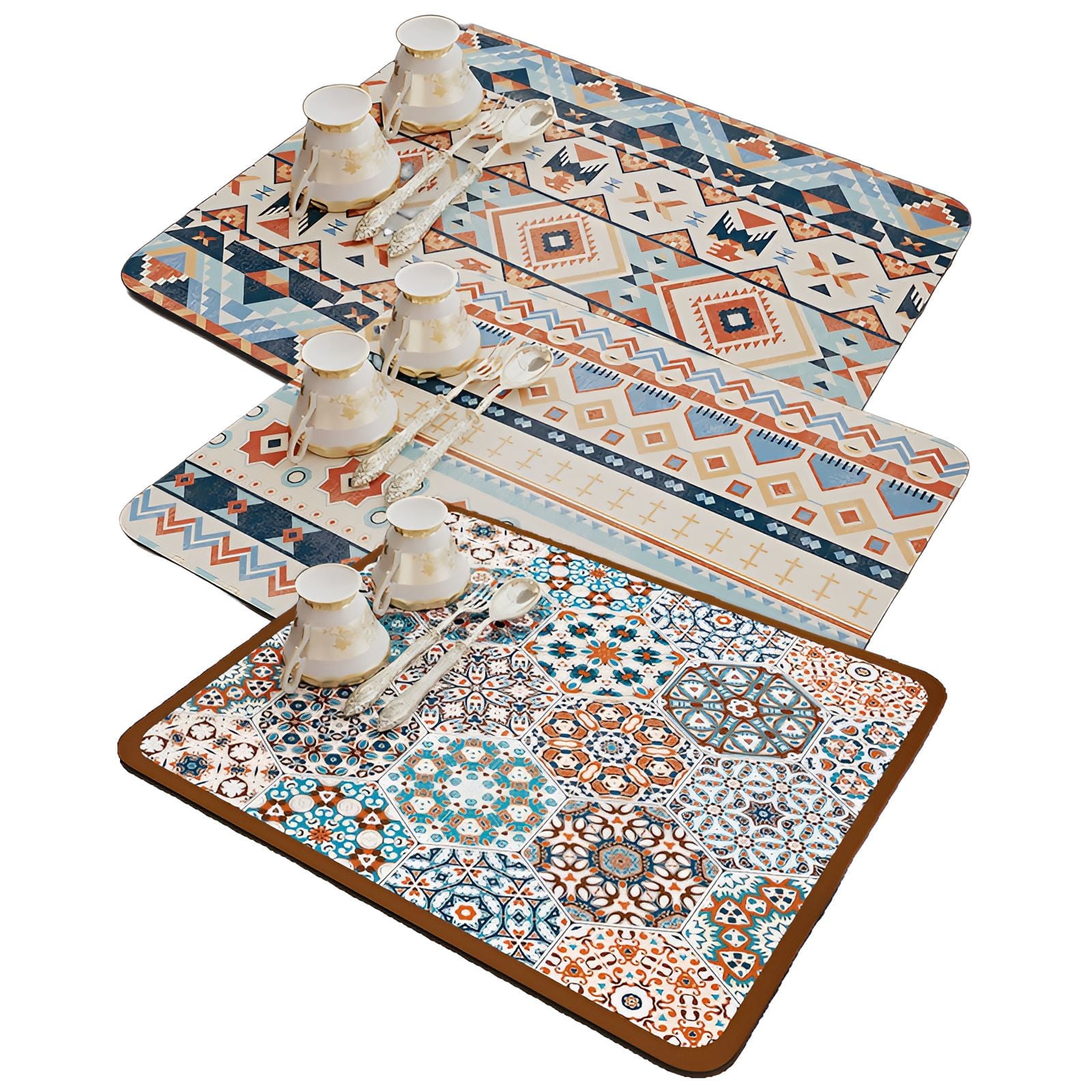 ACDANC 3Pcs Dish Drying Mat,Scratch-Resistant Drying Matt Kitchen ...