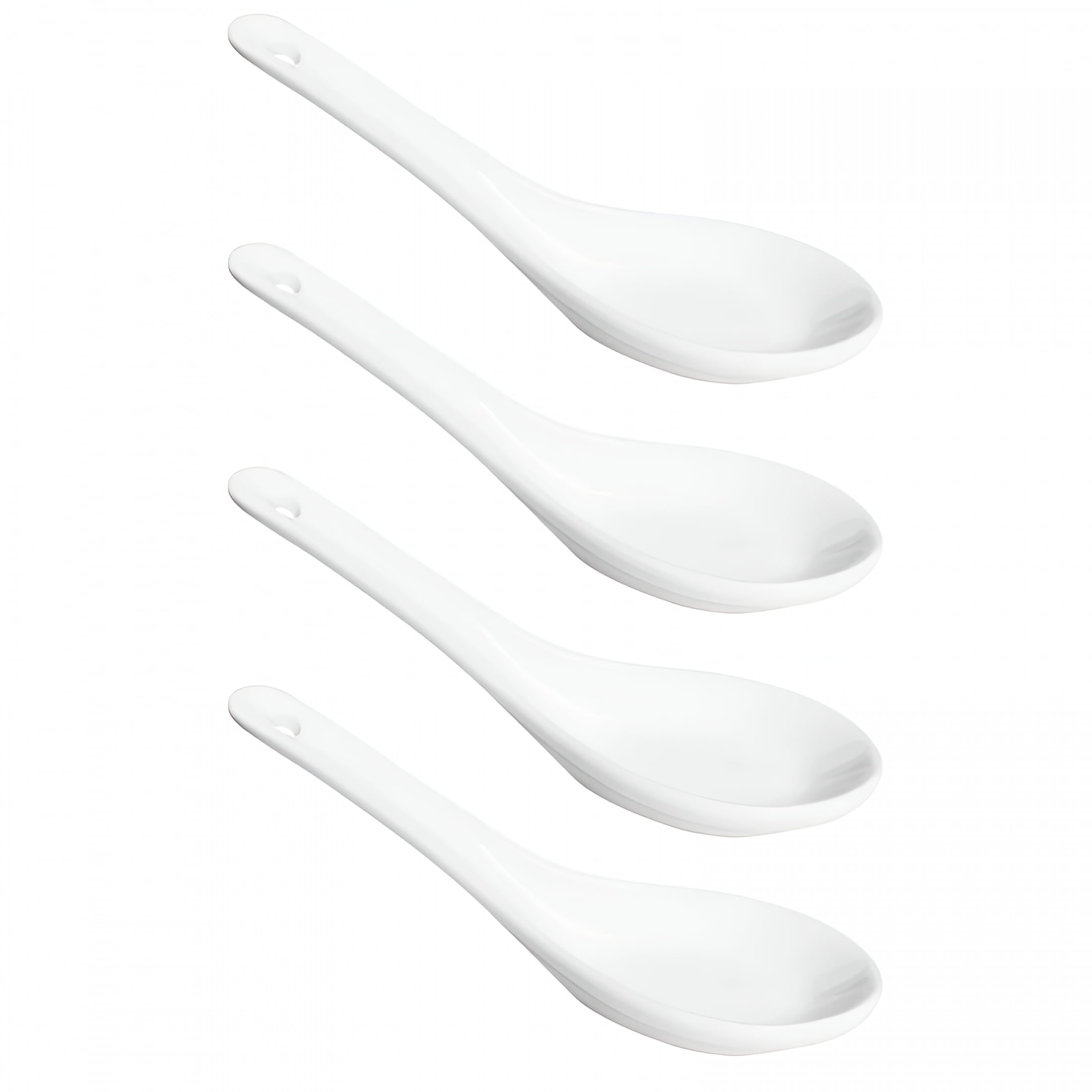 ACDANC 4 Packs Ceramic Soup Spoon 5 1Inch Asian Ceramic Soup Spoon acdanc-4-packs-ceramic-soup-spoon-5-1inch-asian-ceramic-soup-spoon
