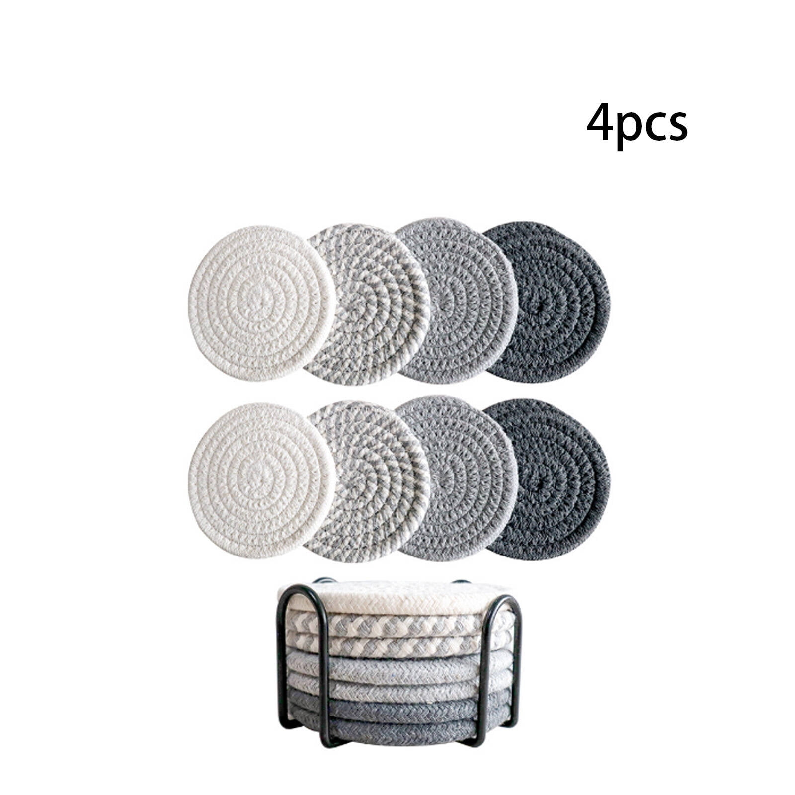 ACDANC 4 Pcs Coasters Round Hot Pad Trivet for Kitchen Hot Pots and ...
