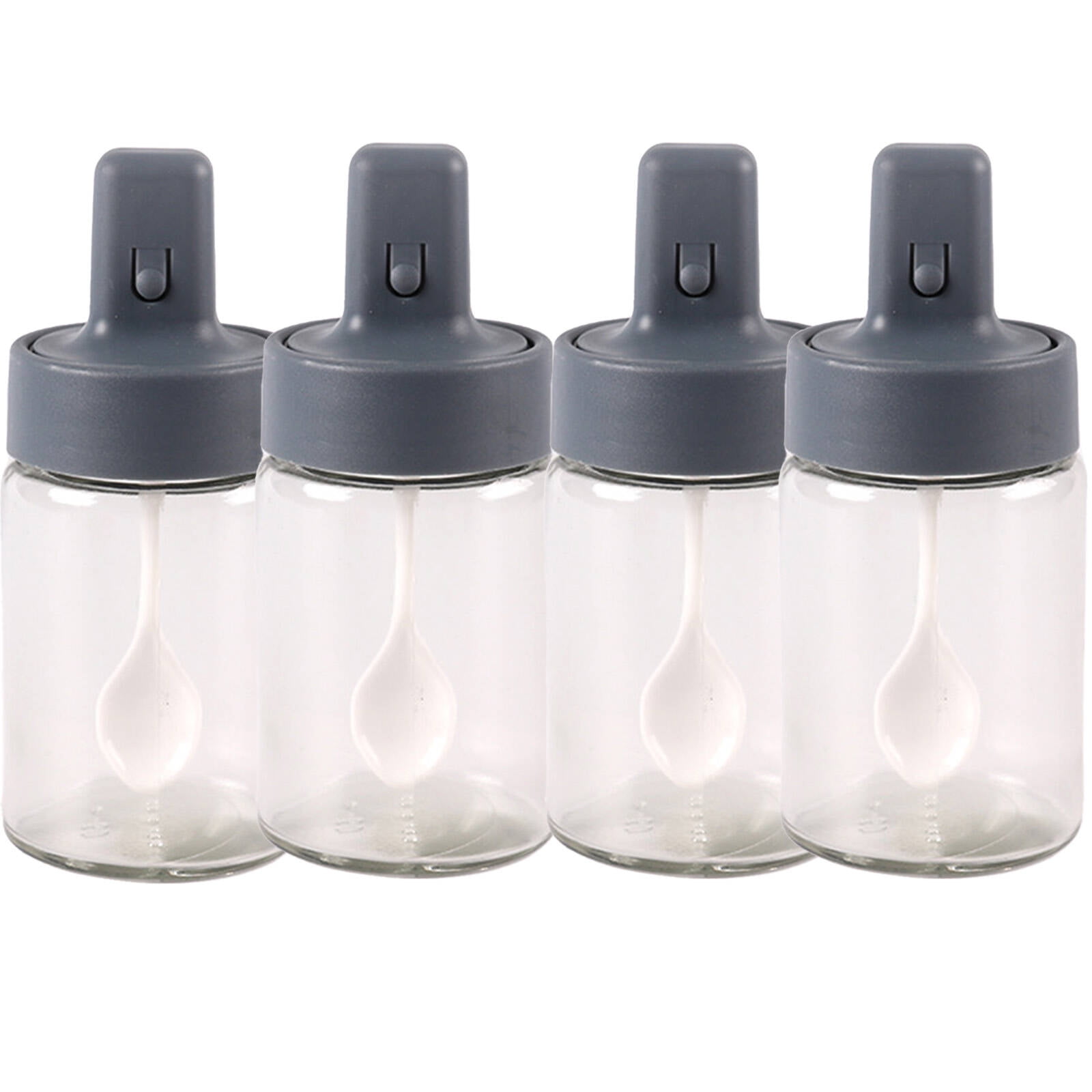 ACDANC 4 Pcs Salt and Pepper Shakers,Spoon Lid and Smooth Bottle Neck ...