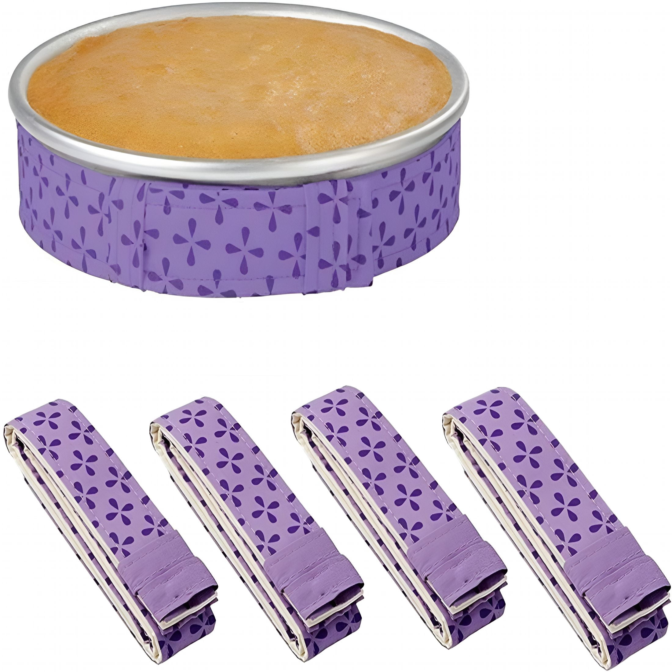 ACDANC 4-Piece Bake Even Strips,Super Absorbent Thick Cake Pan Dampen ...