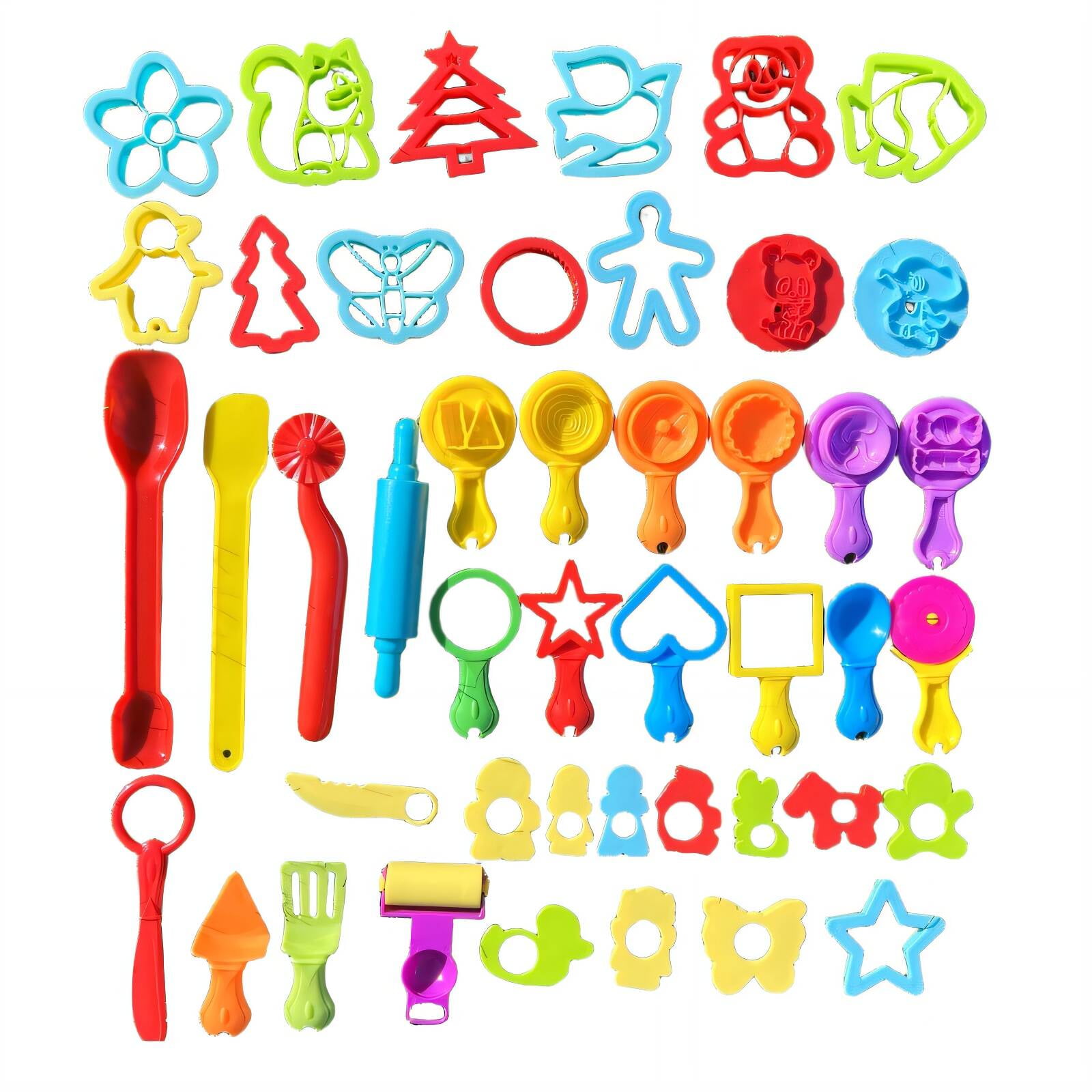 ACDANC 45 Pcs Play Dough,Multi-Function Mold Set Playdough Accessories,Easy Shaping Pizza Toy ...