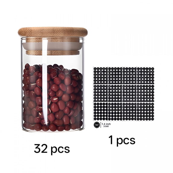 ACDANC 4Oz Glass Spice Jars with Bamboo Lids and 315 Labels,32 Pcs ...