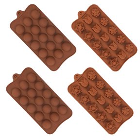i Kito Silicone Chocolate Molds for Baking, Building Brick Candy Robot ...
