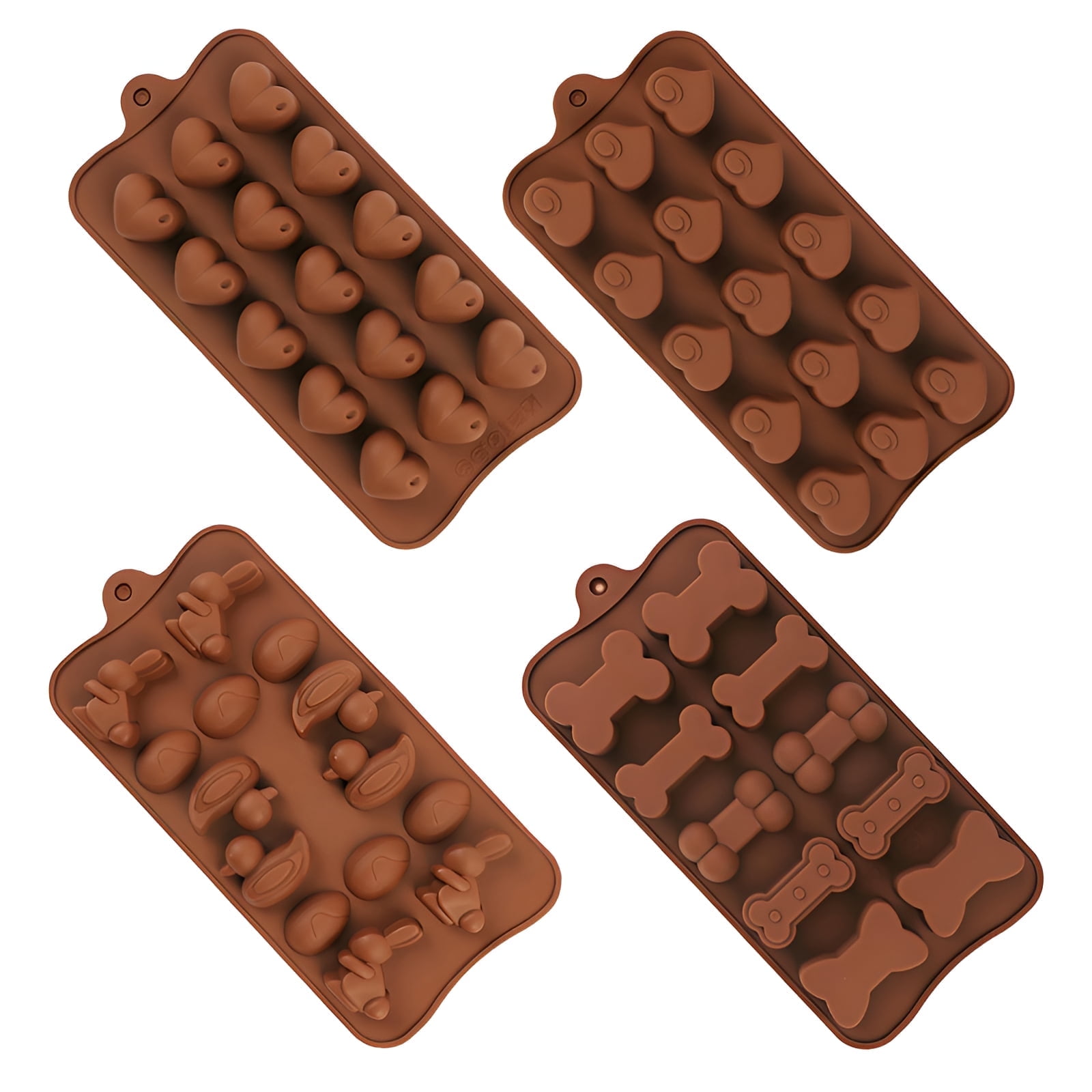 ACDANC 4Pcs Gummy Molds Silicone,Used for Chocolate Kitchen Mold ...