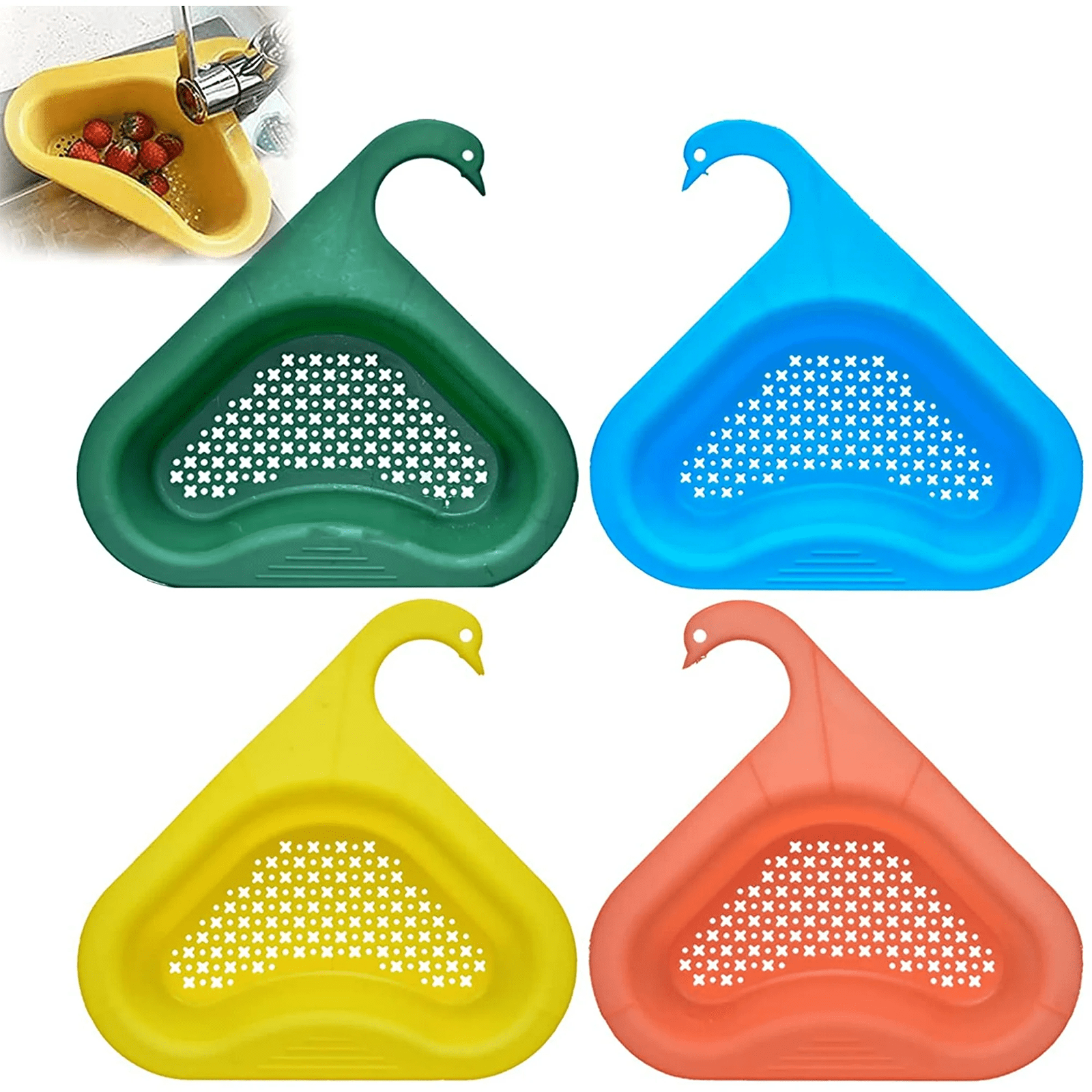 ACDANC 4Pcs Kitchen Sink Drain Basket,Hanging Design for Efficient ...