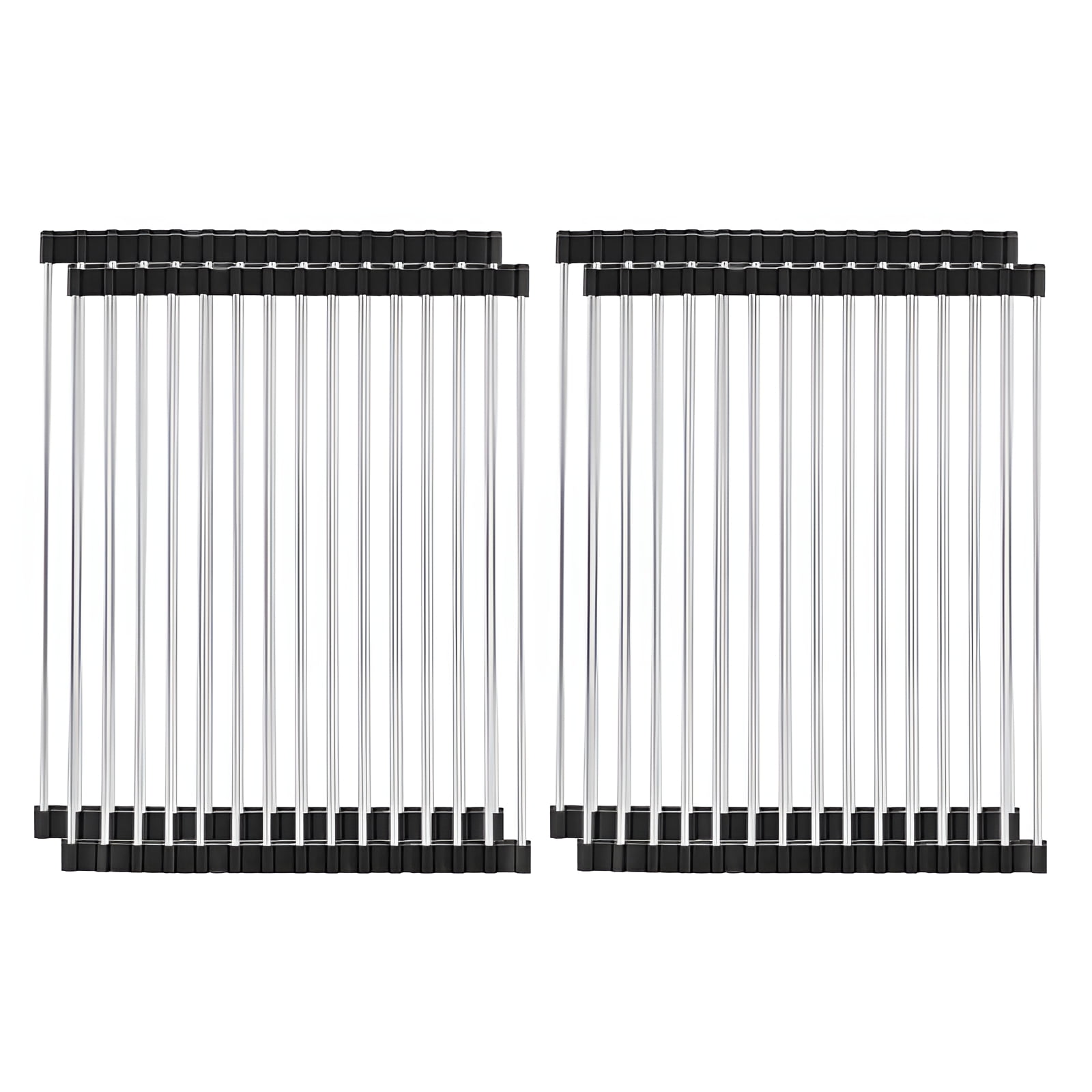 ACDANC 4Pcs Roll Up Dish Drying Rack,High Sealing Ability Over the Sink ...