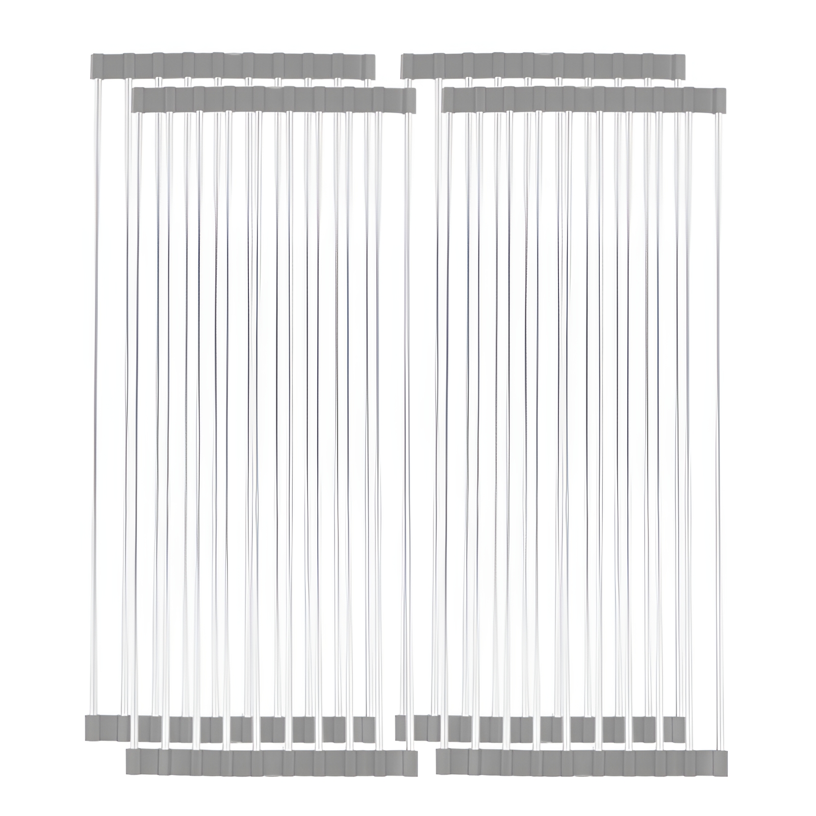 ACDANC 4Pcs Roll Up Dish Drying Rack,Multi-Function Bracket Over the ...