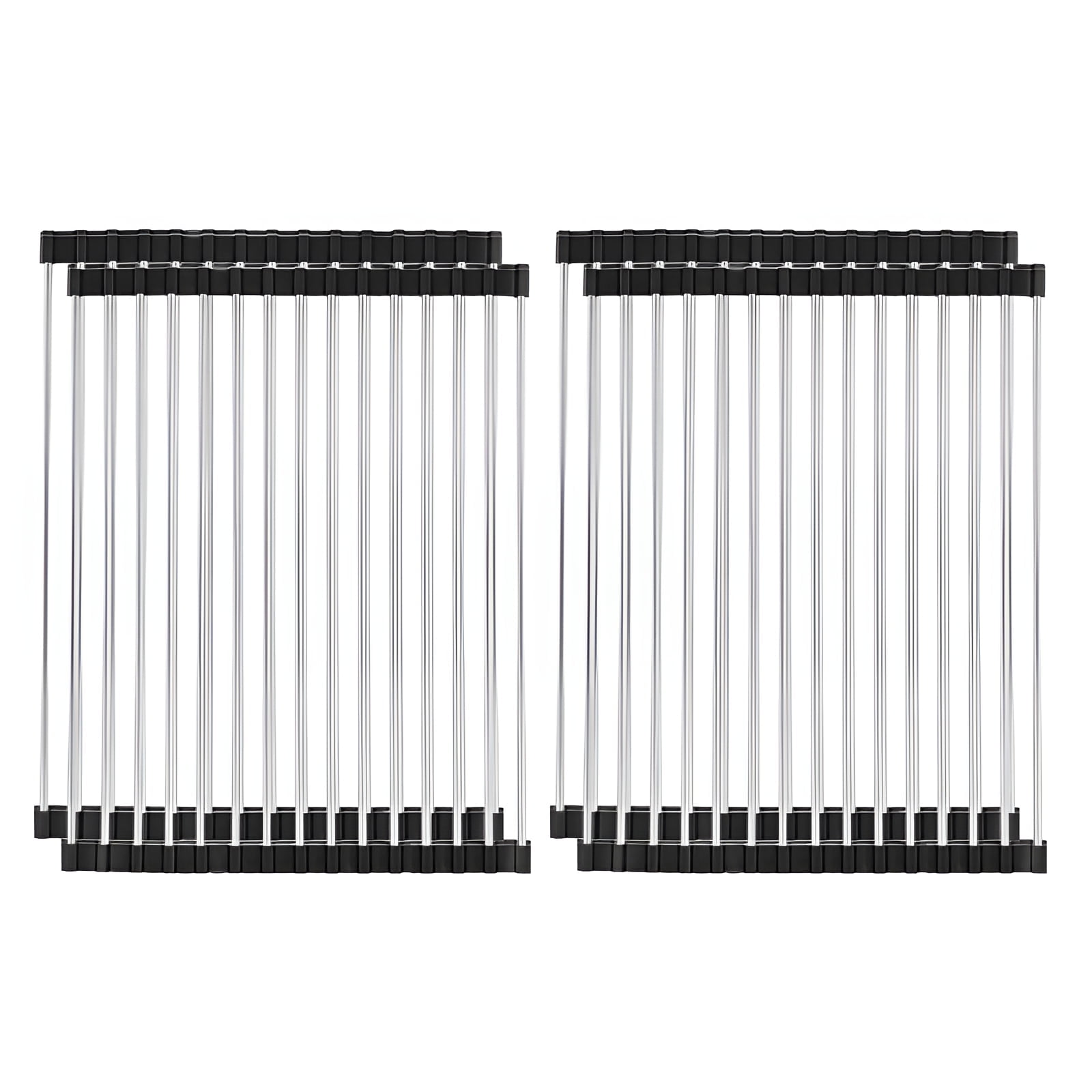 ACDANC 4Pcs Roll Up Dish Drying Rack,Efficient Drainage Over the Sink ...